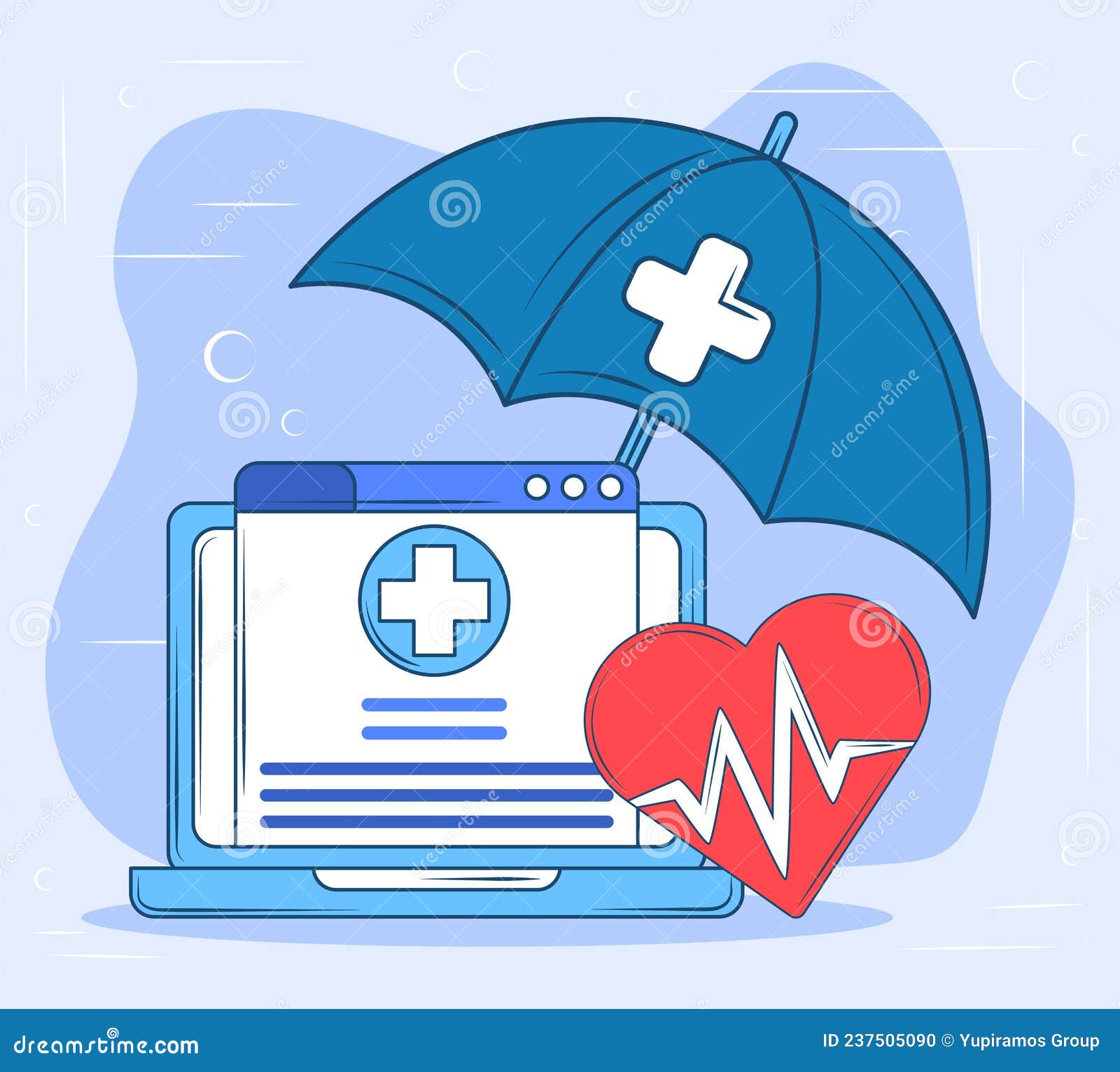Health through the Computer Stock Vector - Illustration of heartbeat ...