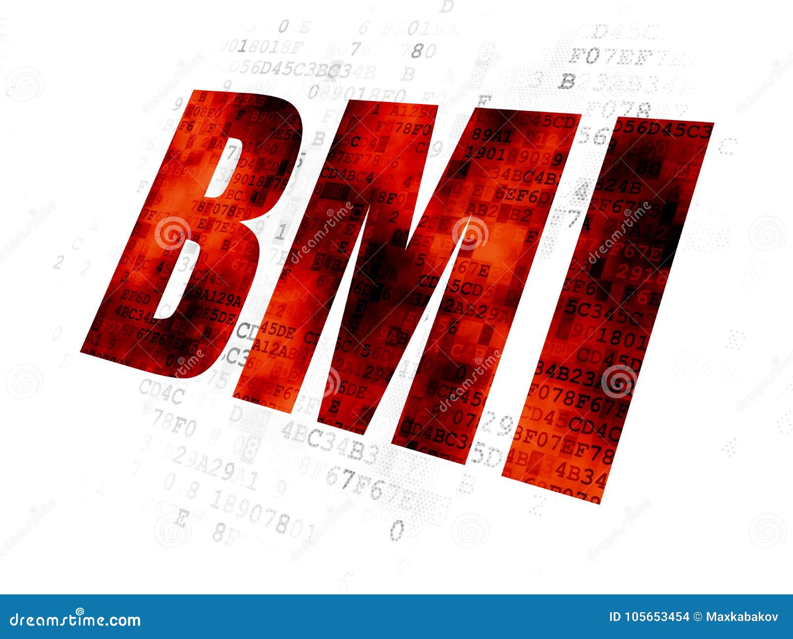 Health Concept: BMI on Digital Background Stock Illustration ...