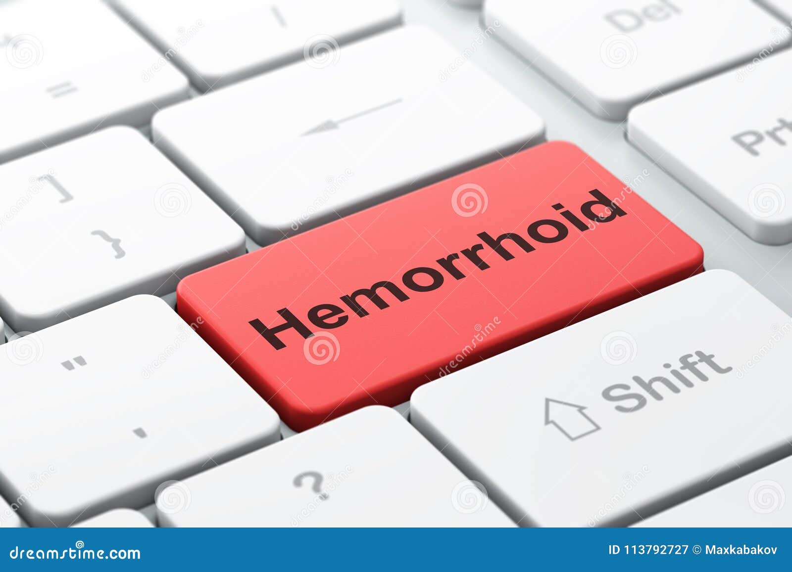 Health Concept Hemorrhoid On Computer Keyboard Background Royalty Free