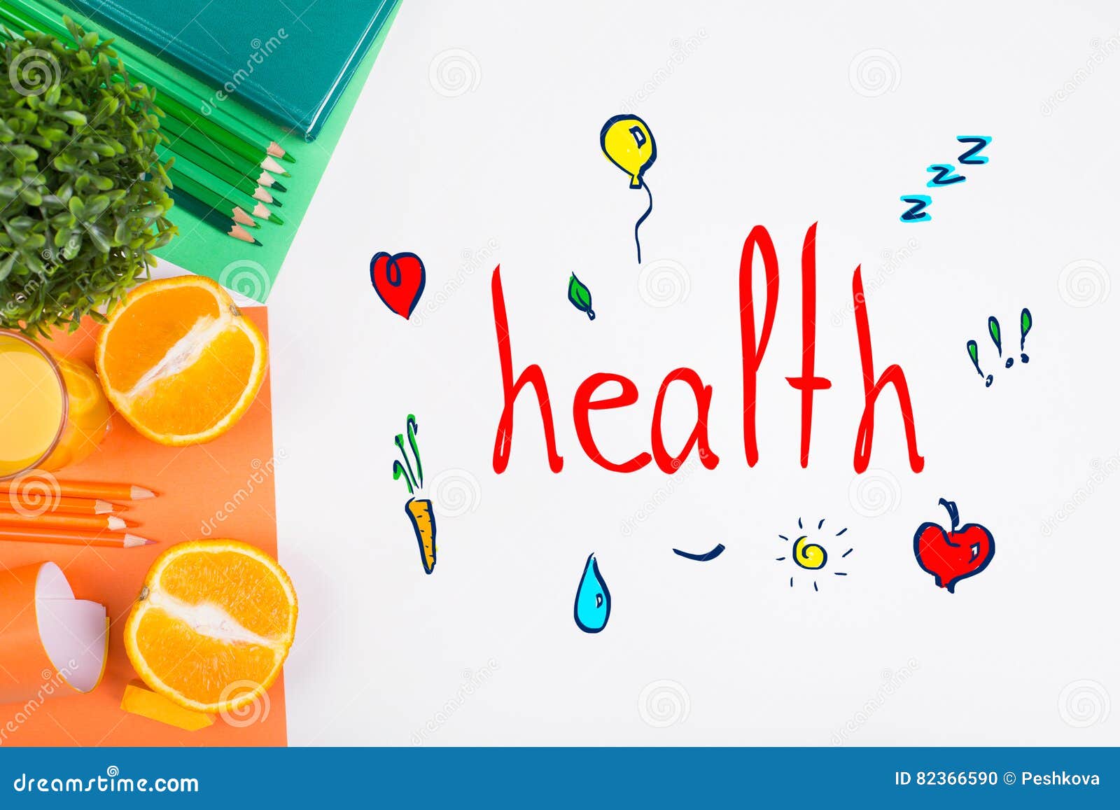Health concept stock photo. Image of illness, drawing - 82366590