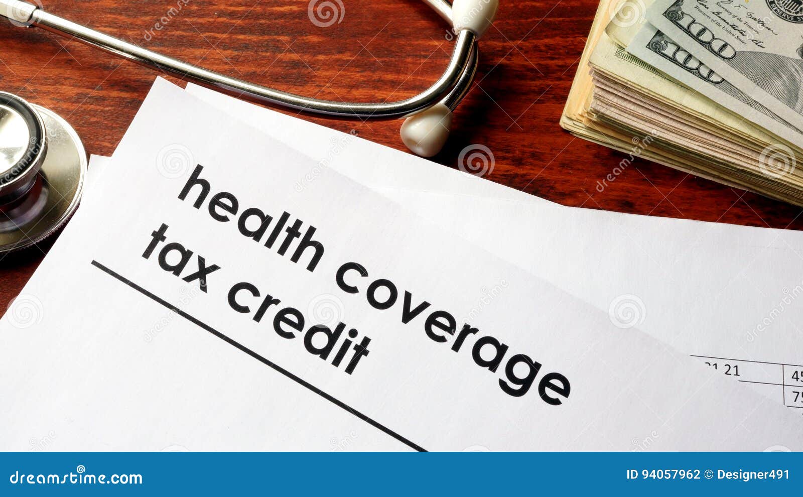 Health Coverage Tax Credit. Stock Photo - Image of benefit, affordable ...