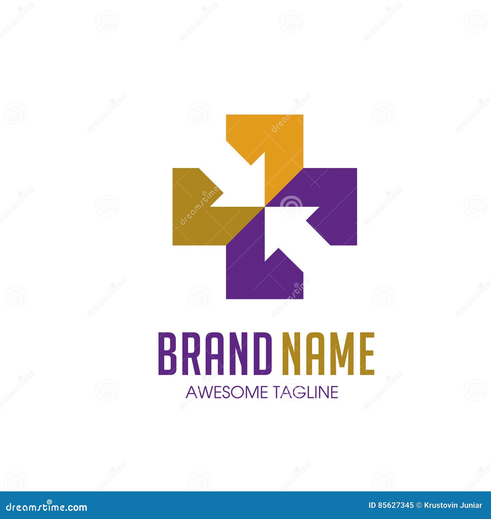 Health Cross with Arrow Logo Stock Vector - Illustration of emblem ...