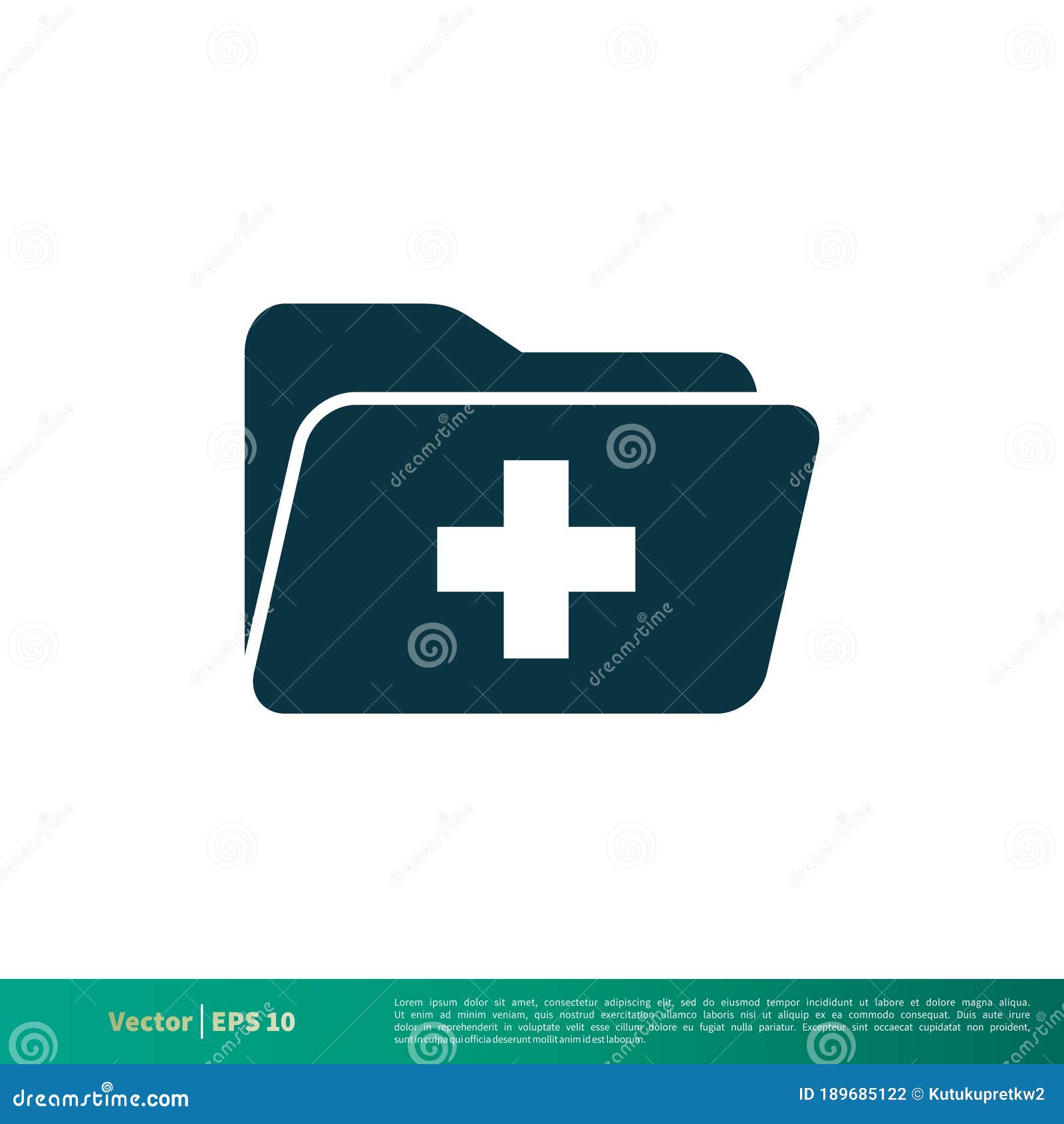 Health Cross Folder Icon Vector Logo Template Illustration Design ...