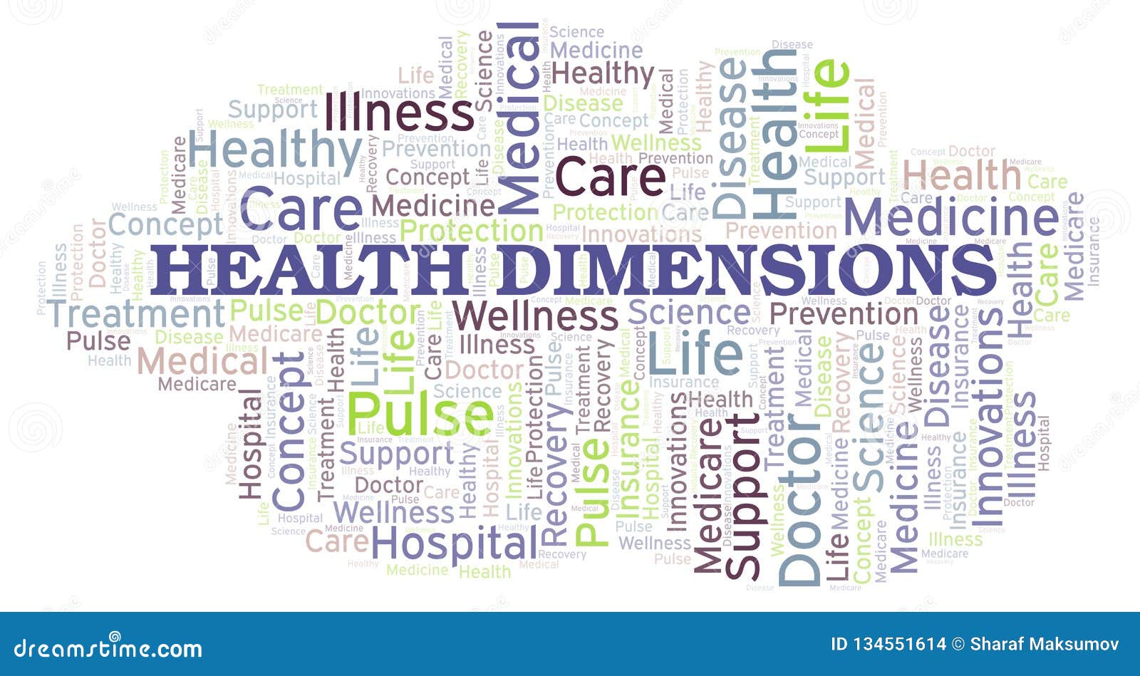 Health Dimensions Word Cloud Stock Illustration - Illustration of ...