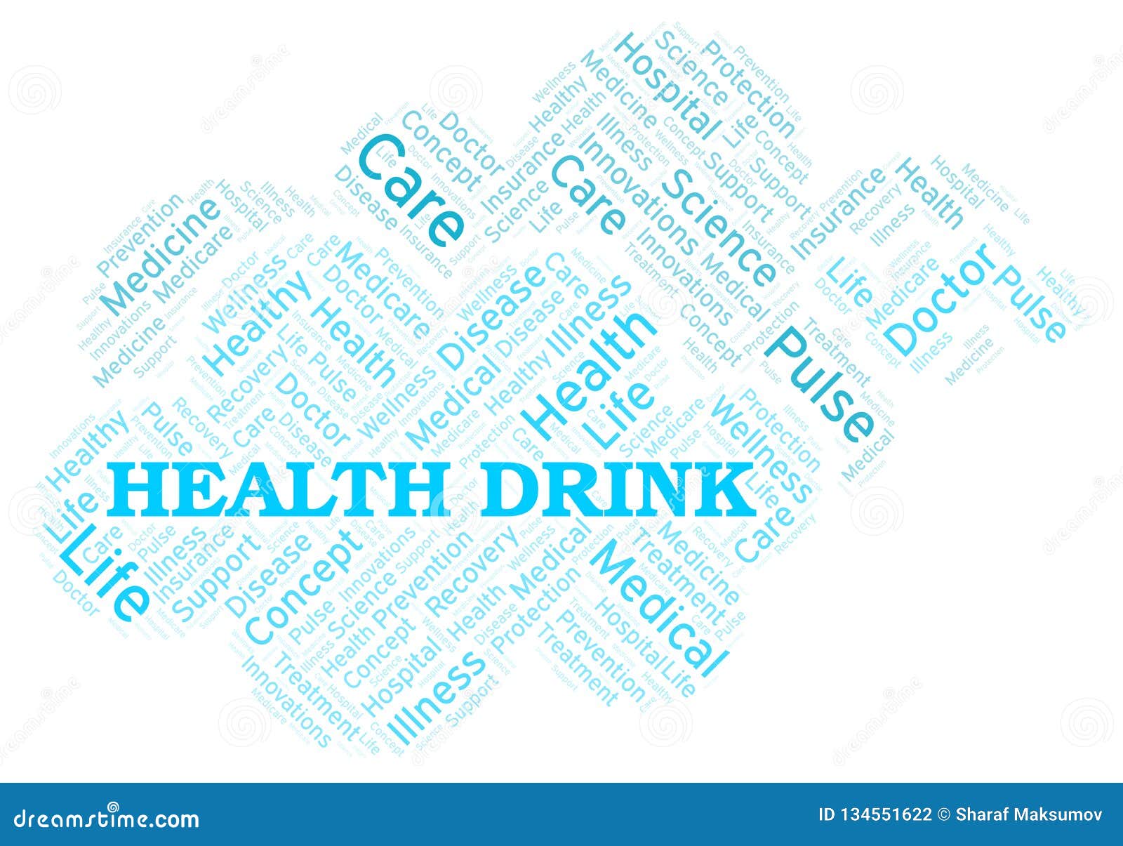 Health Drink word cloud stock illustration. Illustration of concept ...