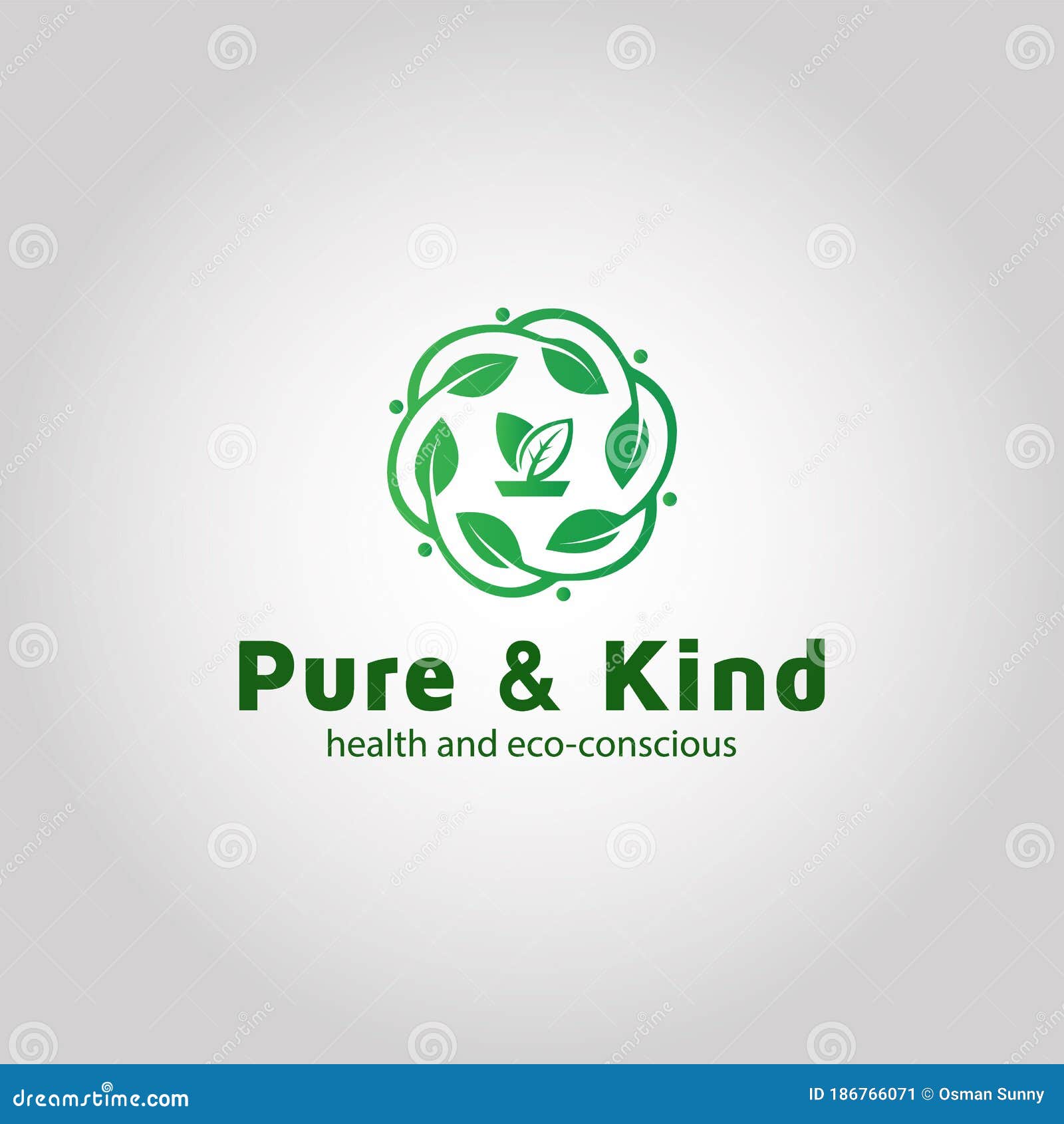 Health and Eco-conscious Nature Vector Logo Design Template Idea Stock ...