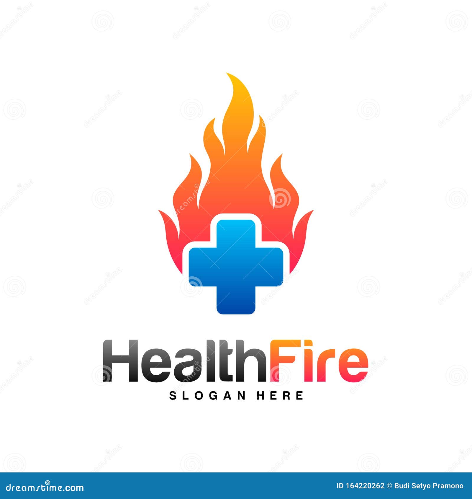 Health Fire Logo Design Concept Vector. Fire Health Logo Template. Icon ...