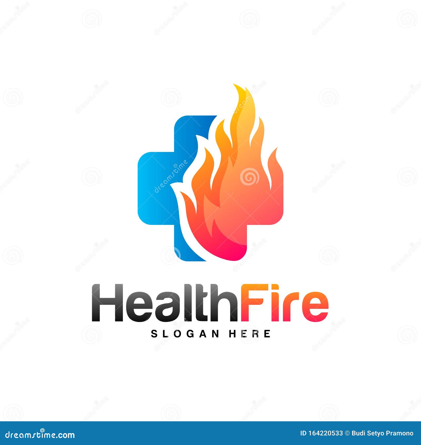 Health Fire Logo Design Concept Vector. Fire Health Logo Template. Icon ...