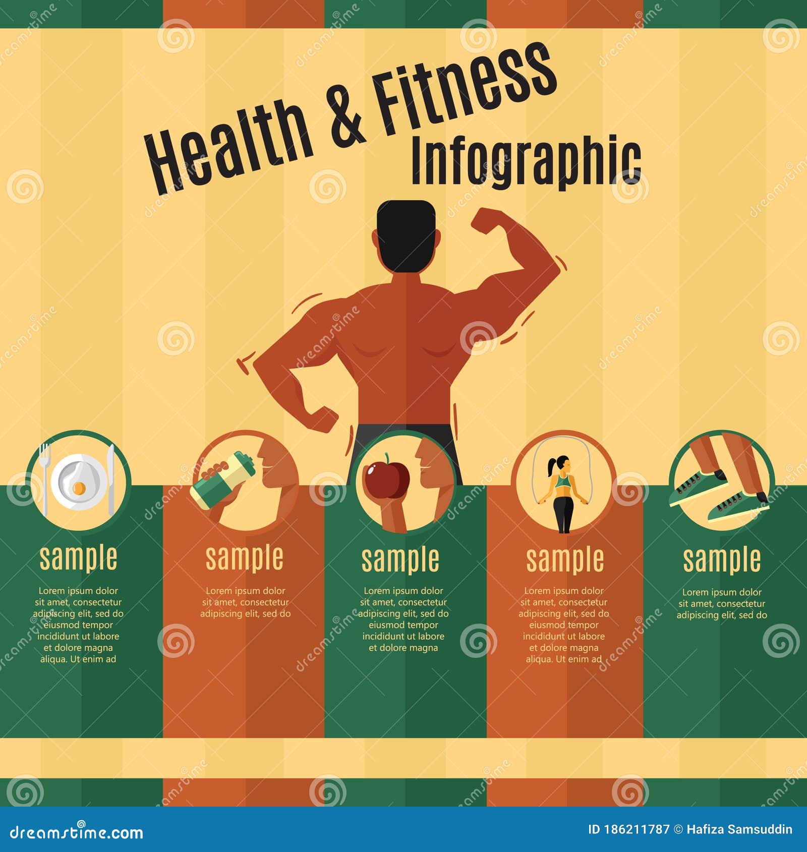 Fitness Infographic. Sport Lifestyle Healthy People Making Exercises In ... Fitness Infographic. Sport Lifestyle Healthy People Making Exercises In ...