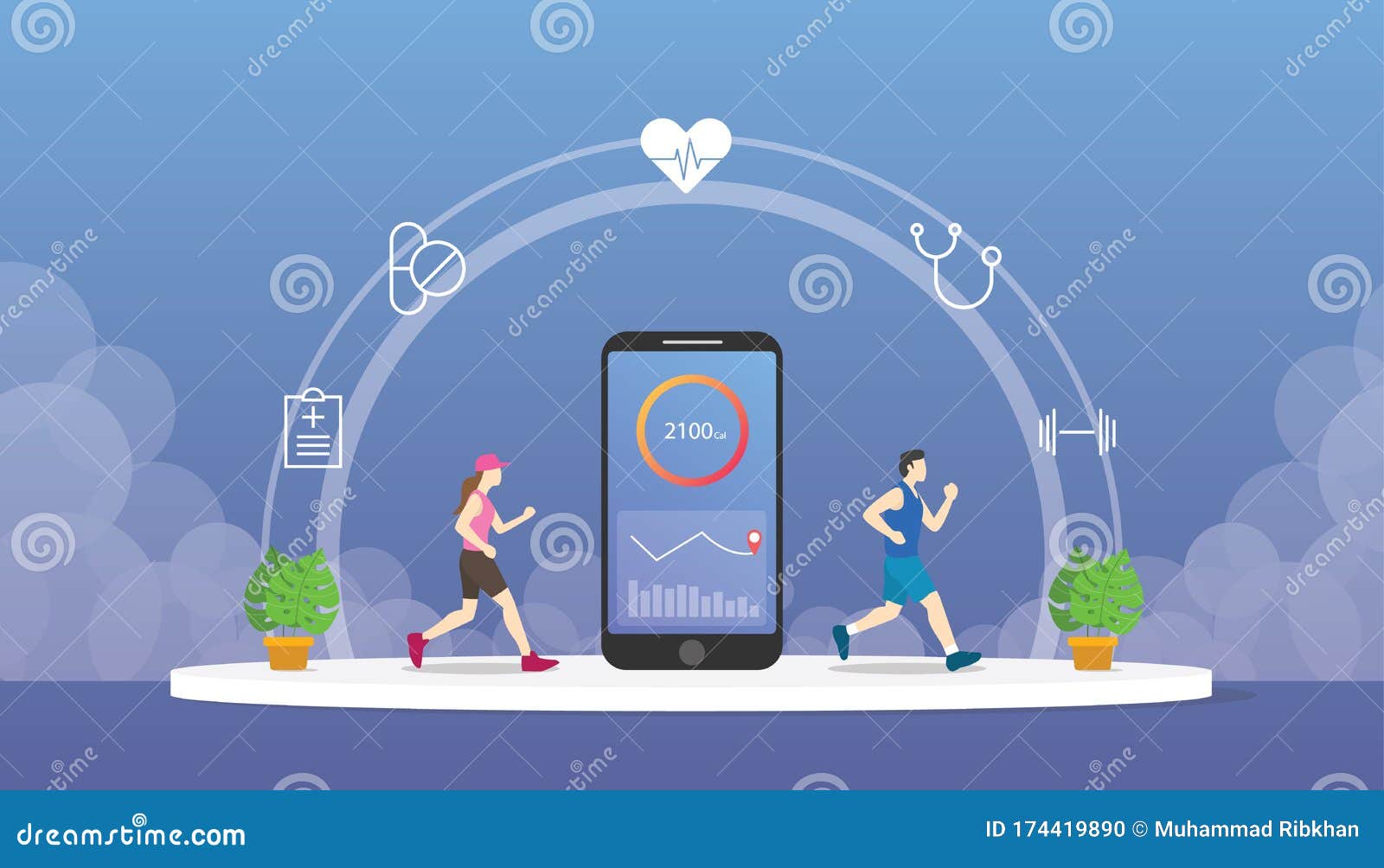 Health Fitness Tracker with Smartphone Apps for Fitness Activity and ...