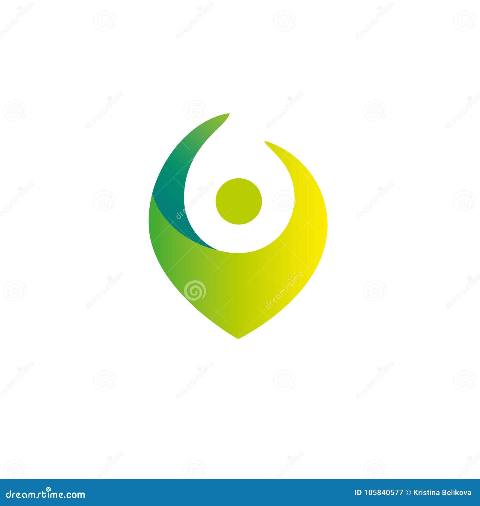 Health Gradient Logo Template. Human, Icon Geo Tag Stock Vector ...