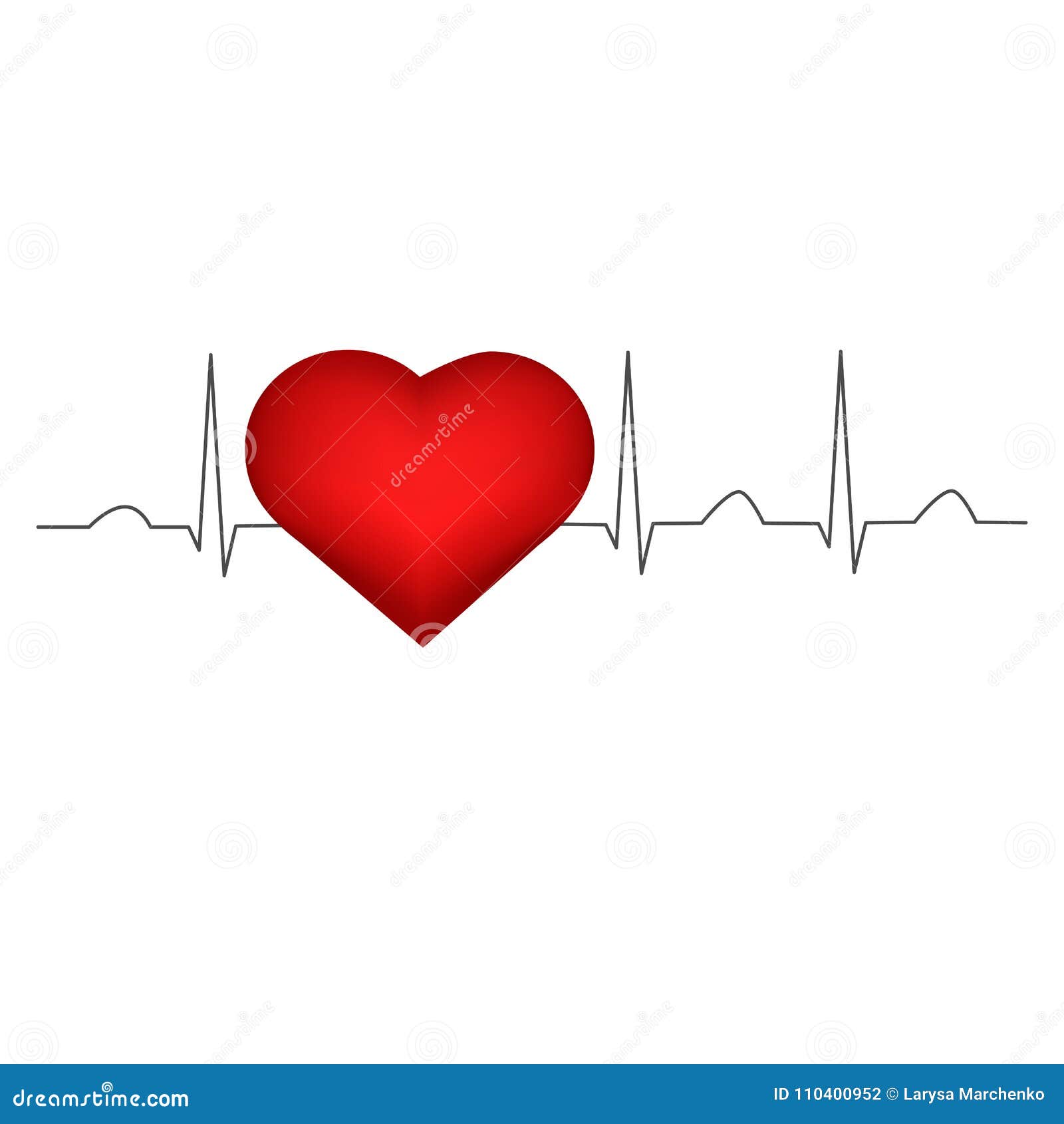 Health A Heart Cardiogram Stock Vector Illustration Of Time