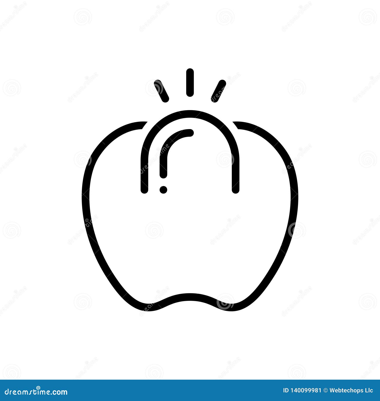 Black Line Icon for Health, Personality and Aware Stock Vector ...