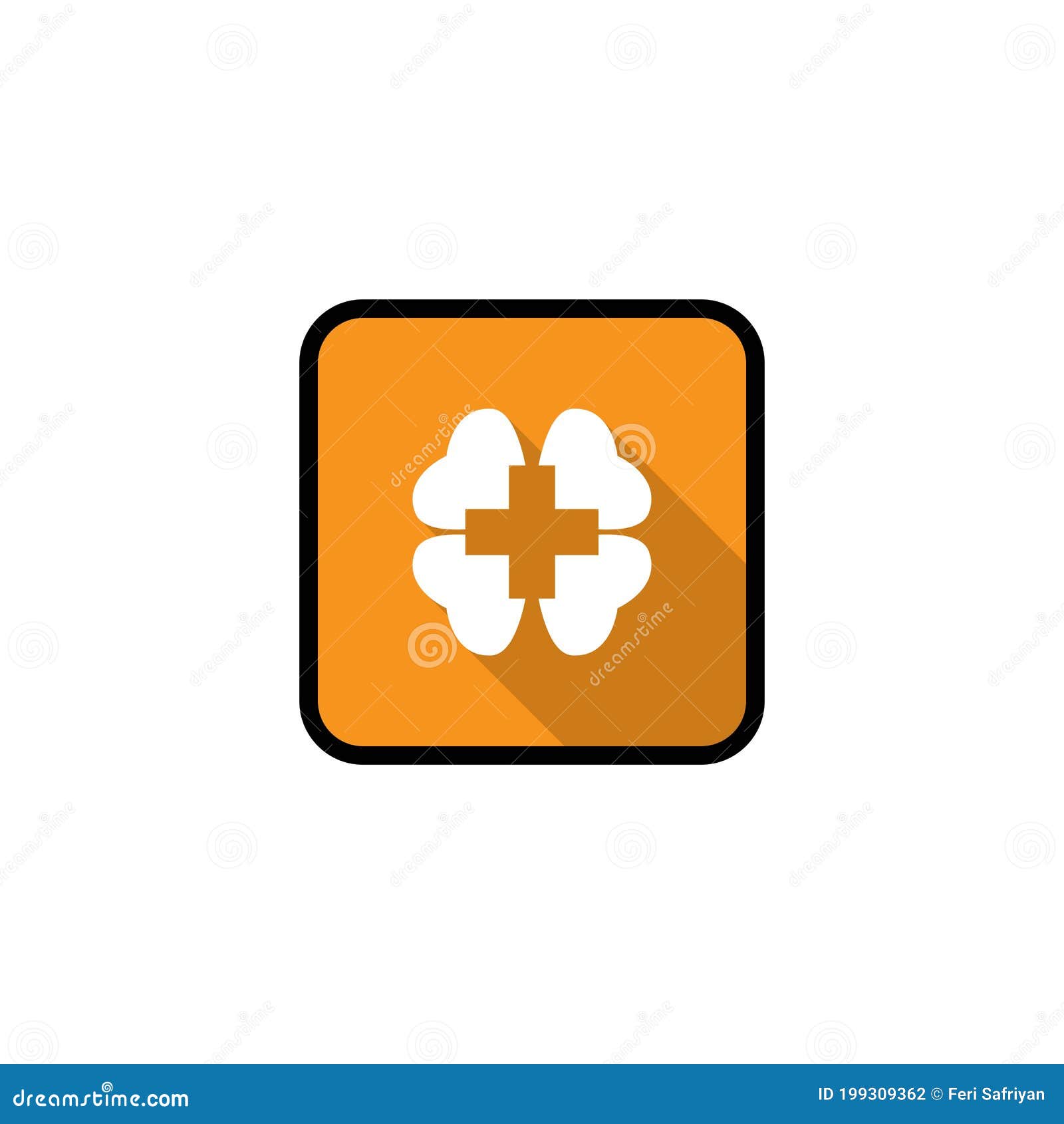 Health icon flat stock illustration. Illustration of identity - 199309362