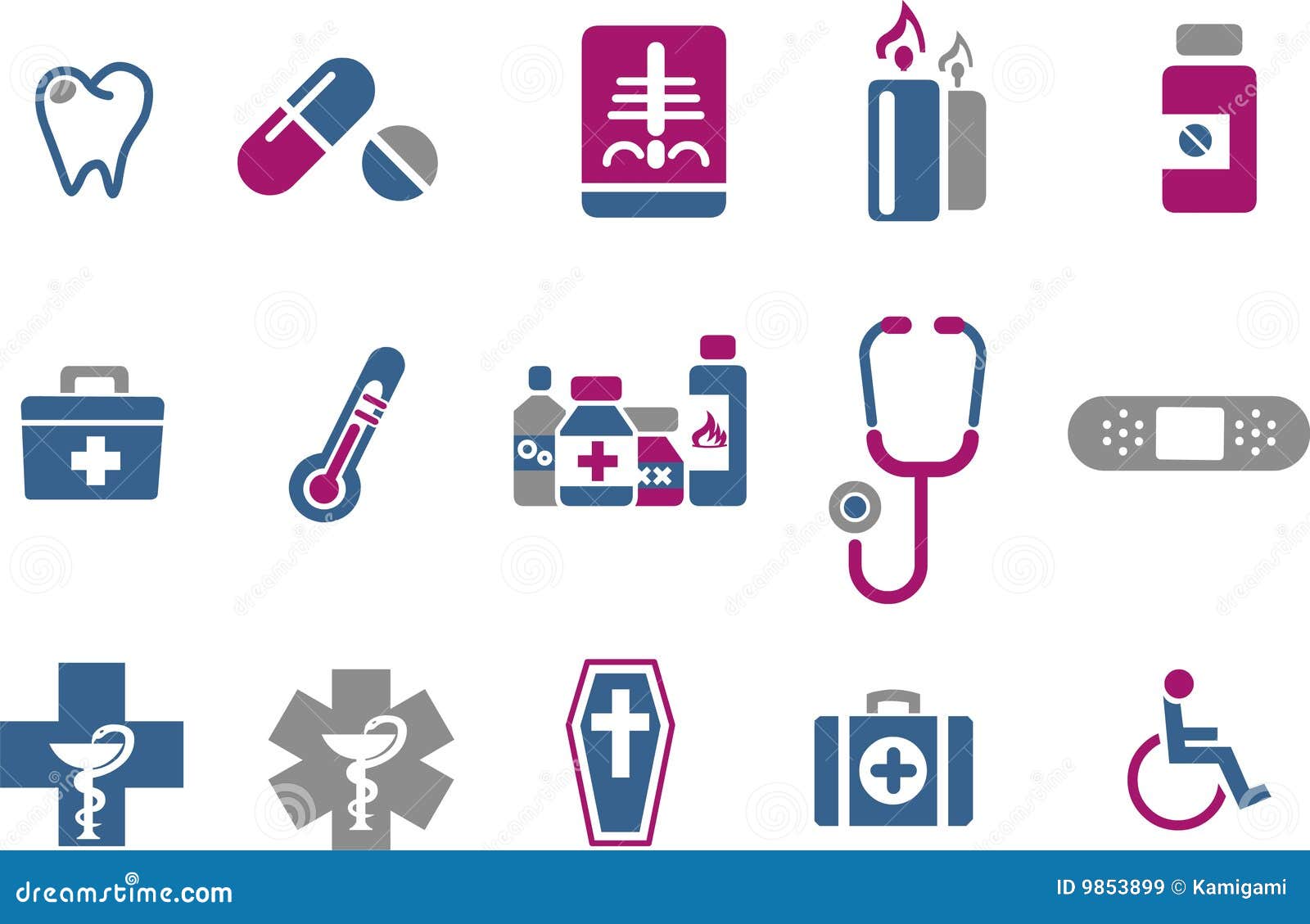 Health icon set stock vector. Illustration of patch, icon - 9853899