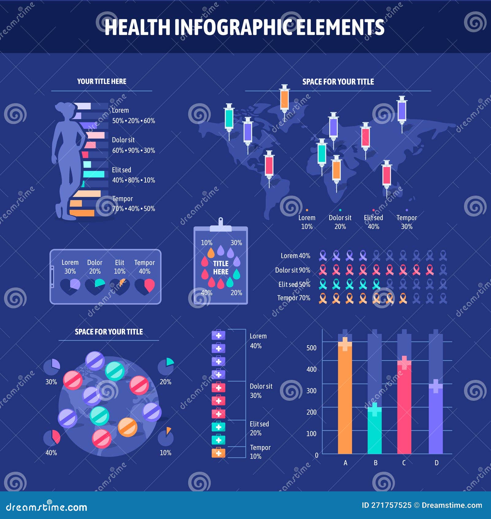 Health Infographic Elements Stock Vector - Illustration of infographic ...