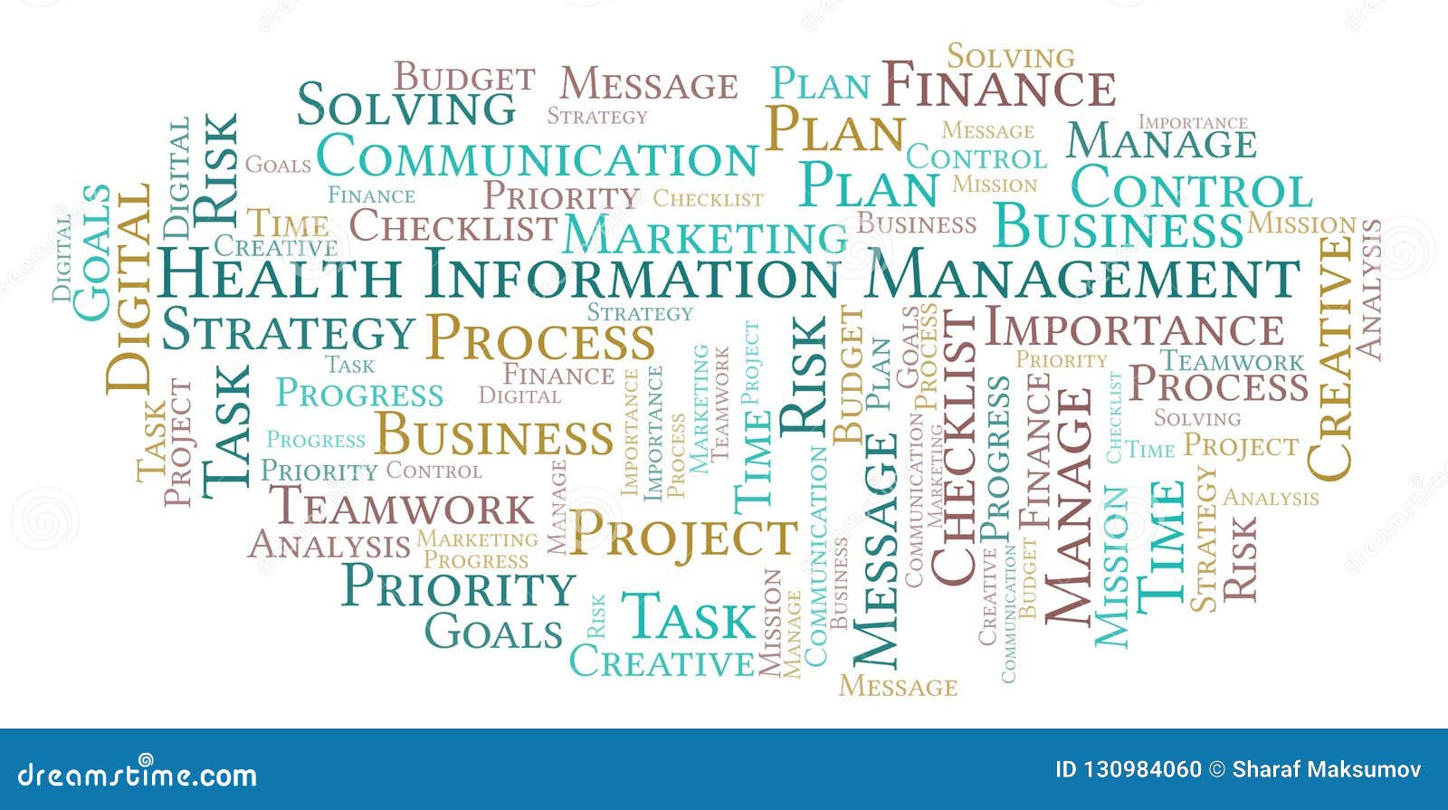 Health Information Management Word Cloud, Made with Text only. Stock ...