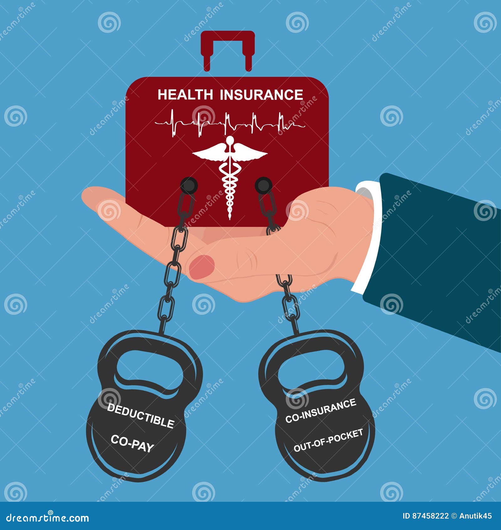 Health Insurance Burden, Vector Illustration Stock Vector ...