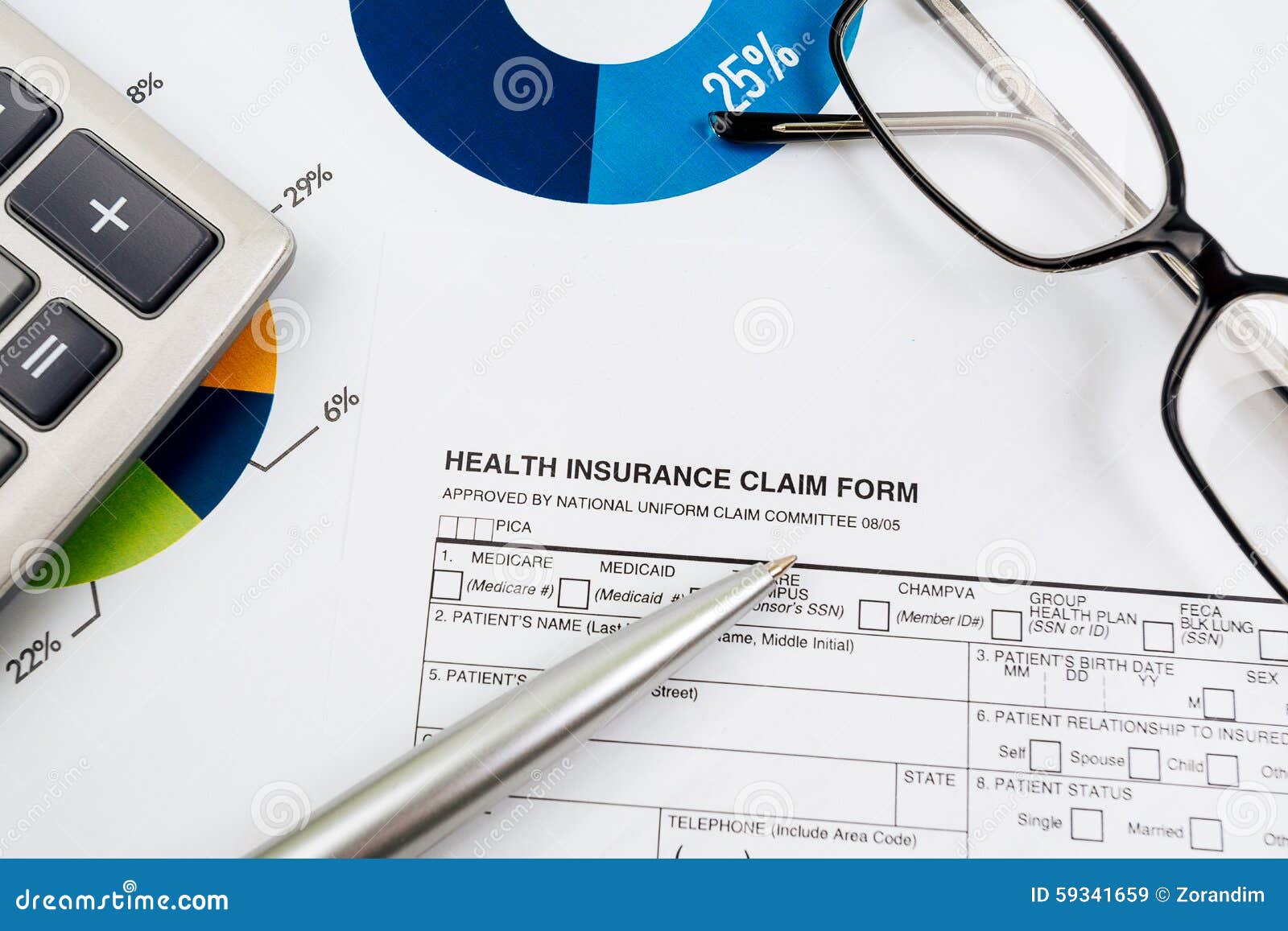 Health-insurance Claim Form Stock Image - Image of prescription, policy ...