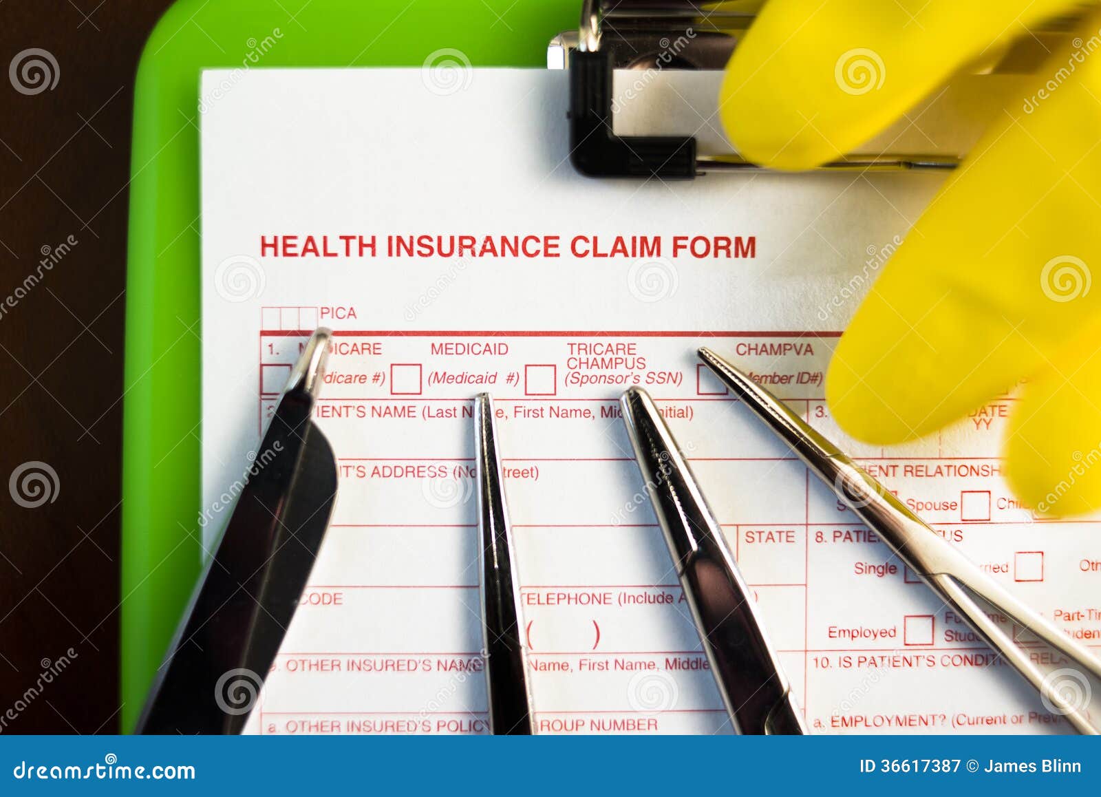 Health Insurance Claim Form Stock Image - Image of affordable ...