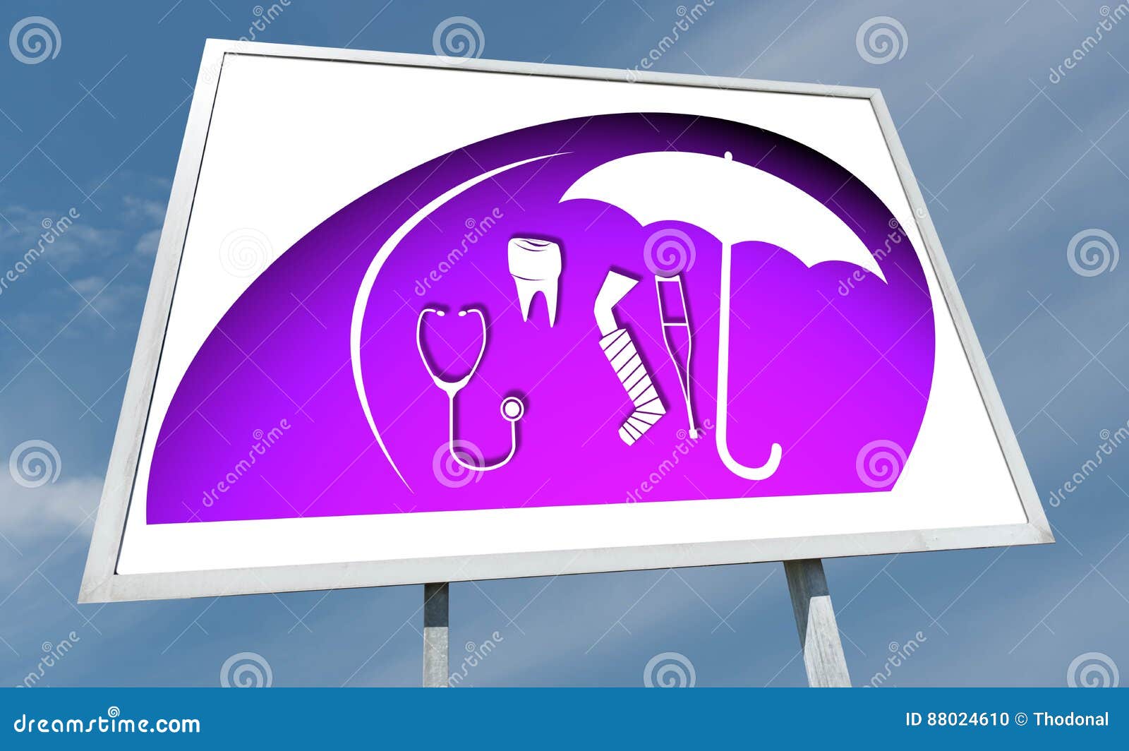 Health Insurance Concept on a Billboard Stock Photo - Image of life ...