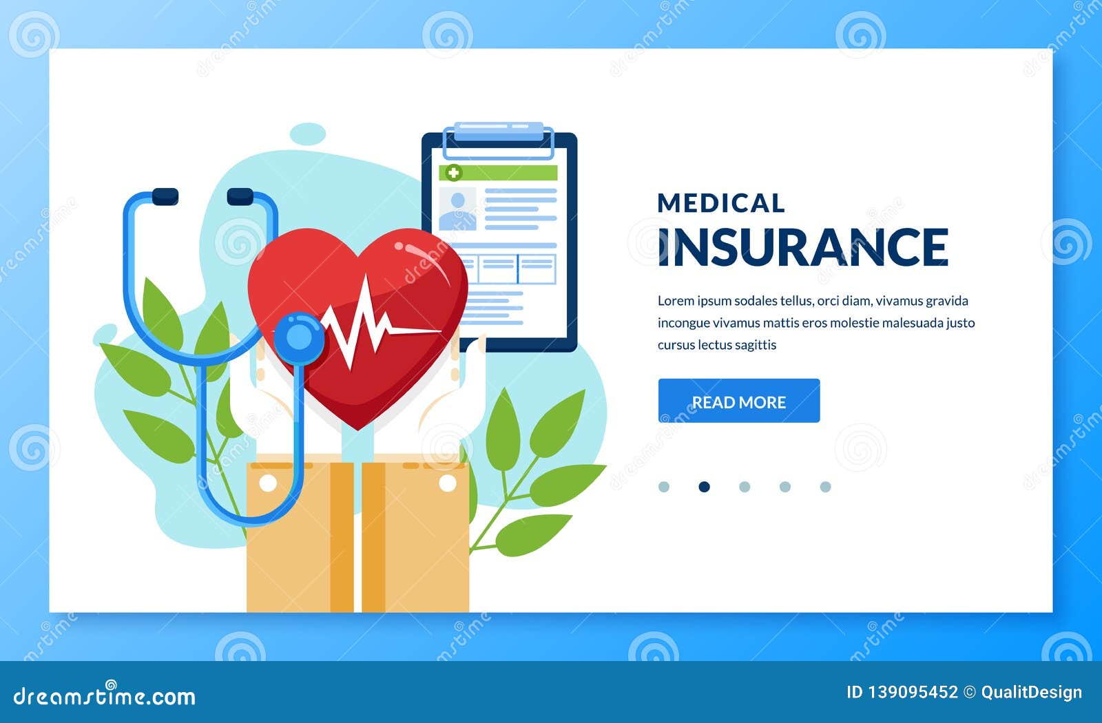 Health Insurance Concept. Vector Medical Care Illustration. Landing ... Health Insurance Concept. Vector Medical Care Illustration. Landing ...