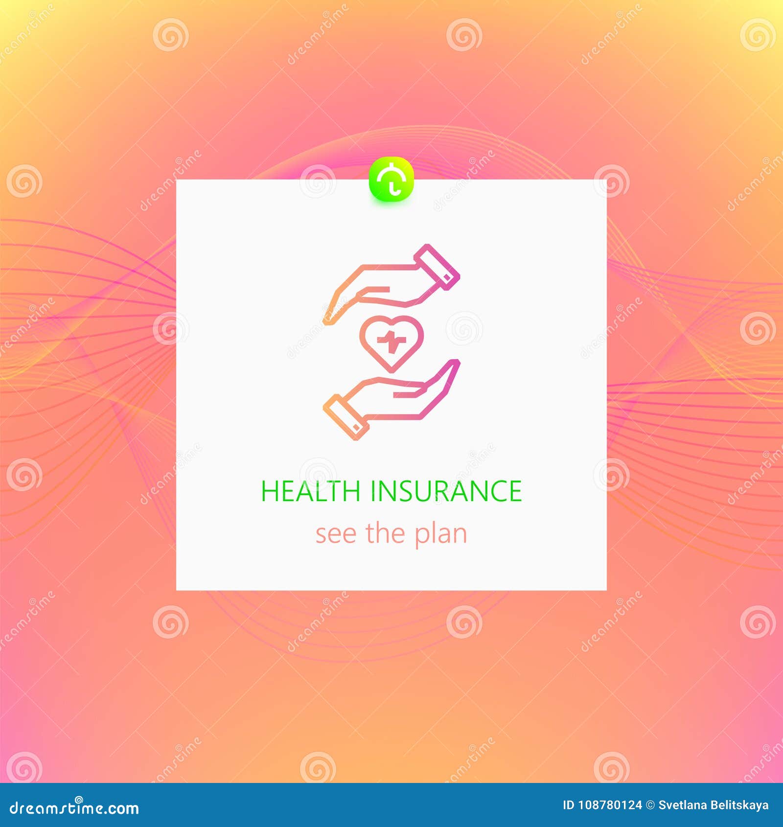 Health insurance design stock vector. Illustration of insurance - 108780124