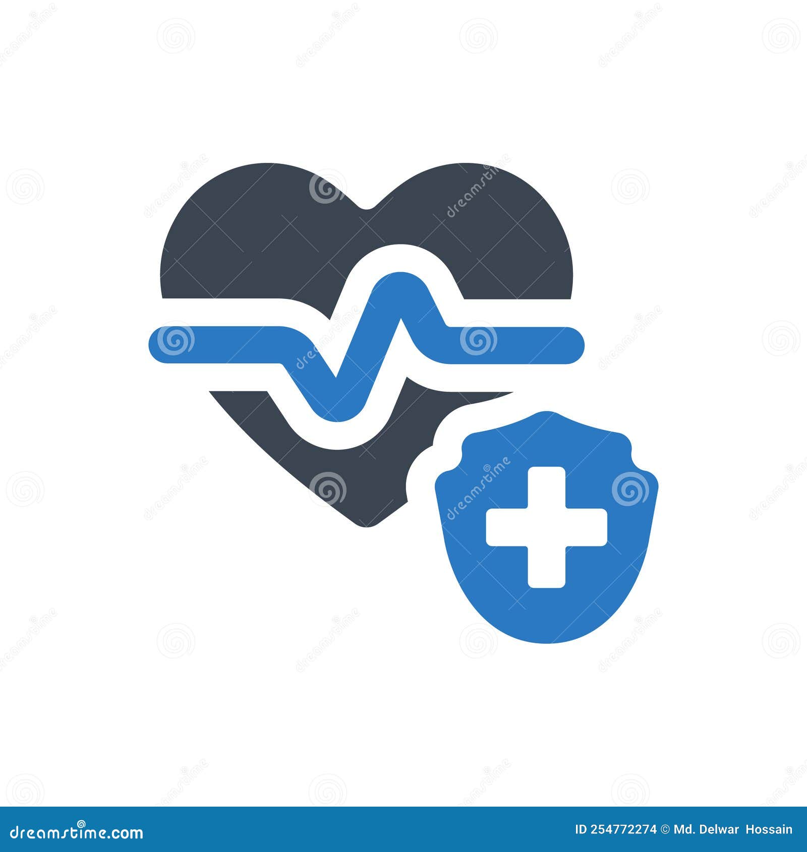 Health insurance icon stock vector. Illustration of vector - 254772274