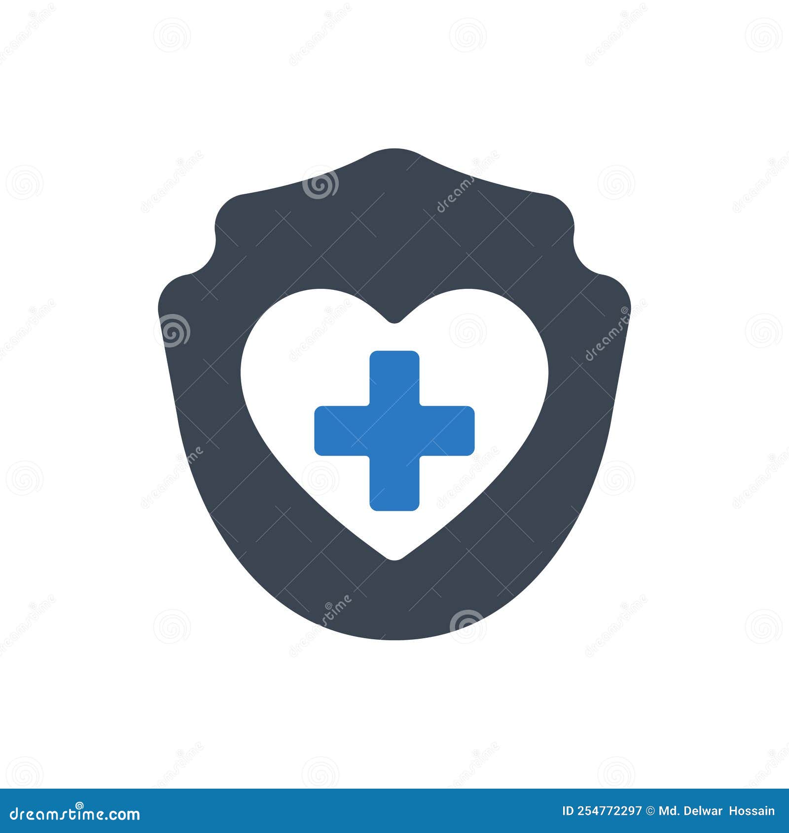 Health insurance icon stock vector. Illustration of vector - 254772297