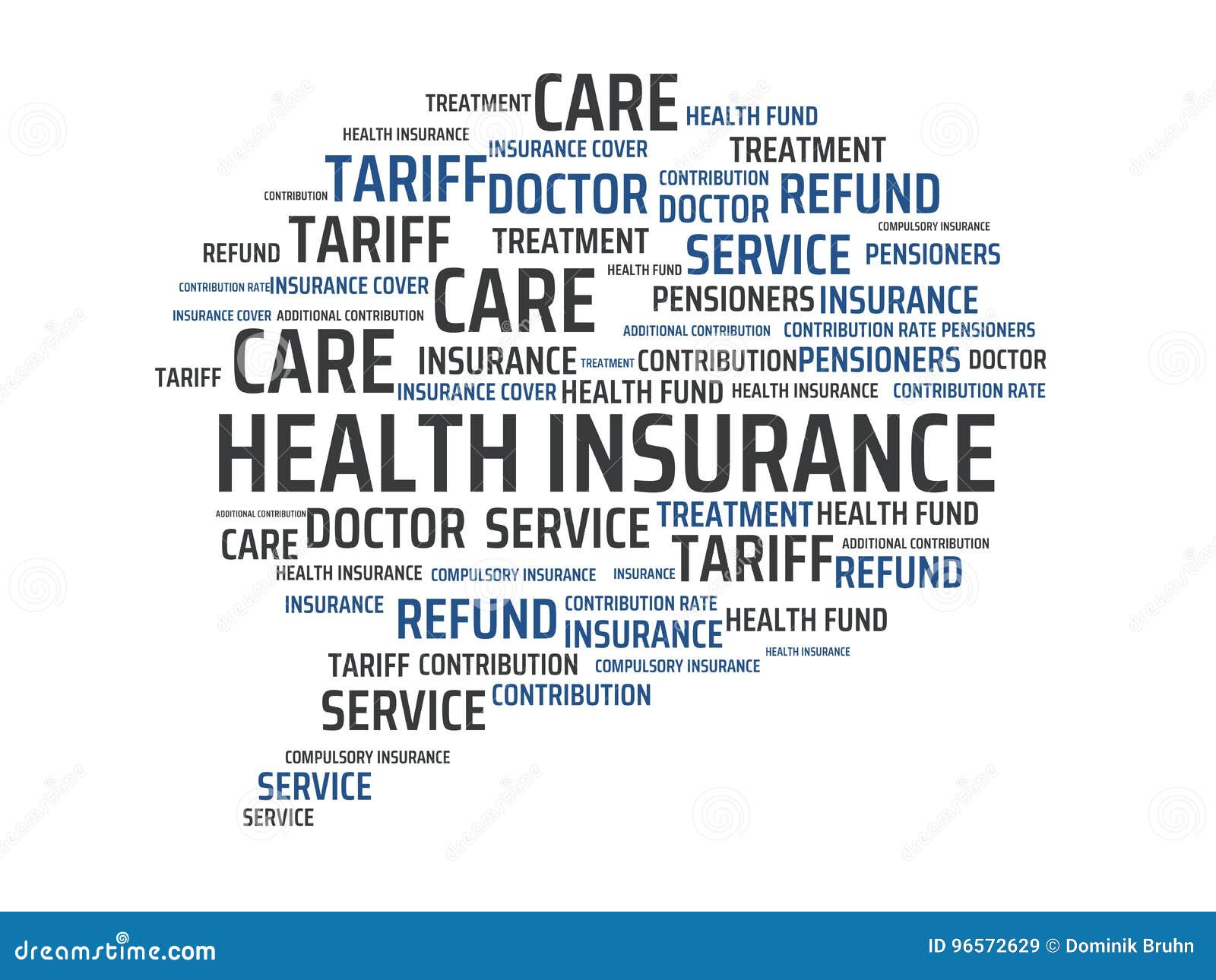 HEALTH INSURANCE - Image with Words Associated with the Topic HEALTH ...