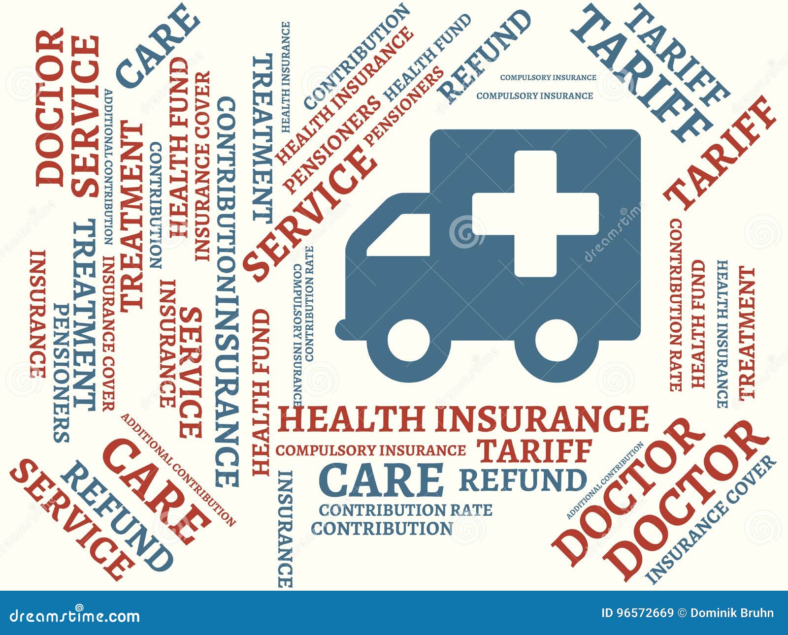 HEALTH INSURANCE - Image with Words Associated with the Topic HEALTH ...