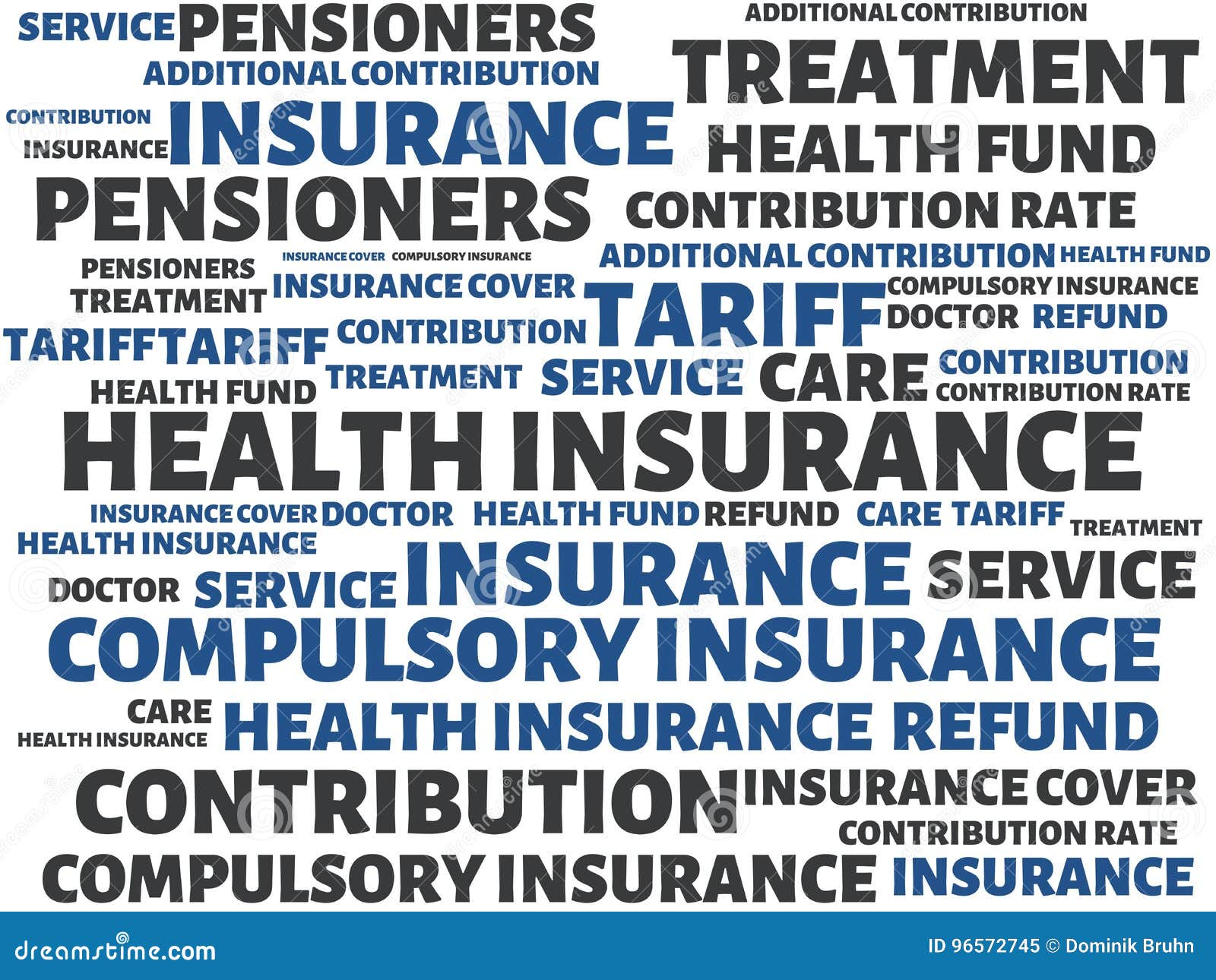 HEALTH INSURANCE - Image with Words Associated with the Topic HEALTH ...