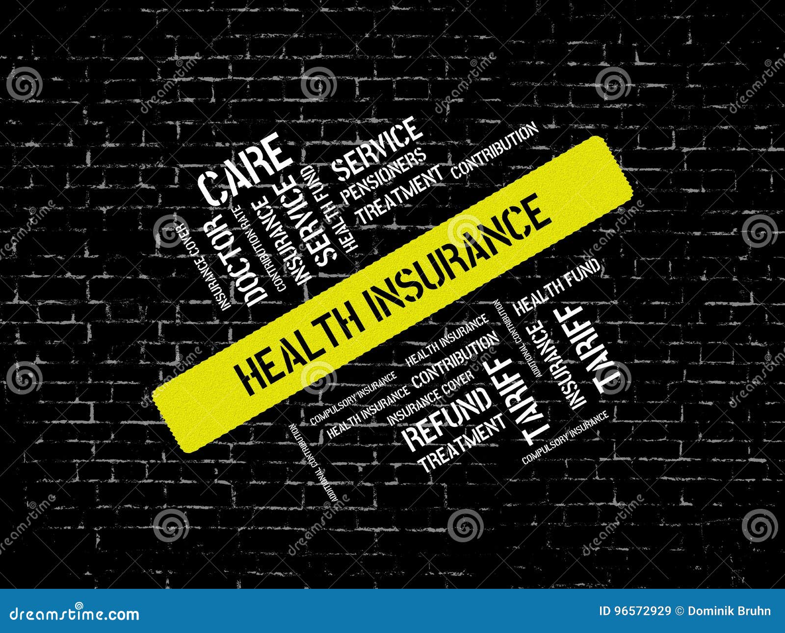 HEALTH INSURANCE - Image with Words Associated with the Topic HEALTH ...