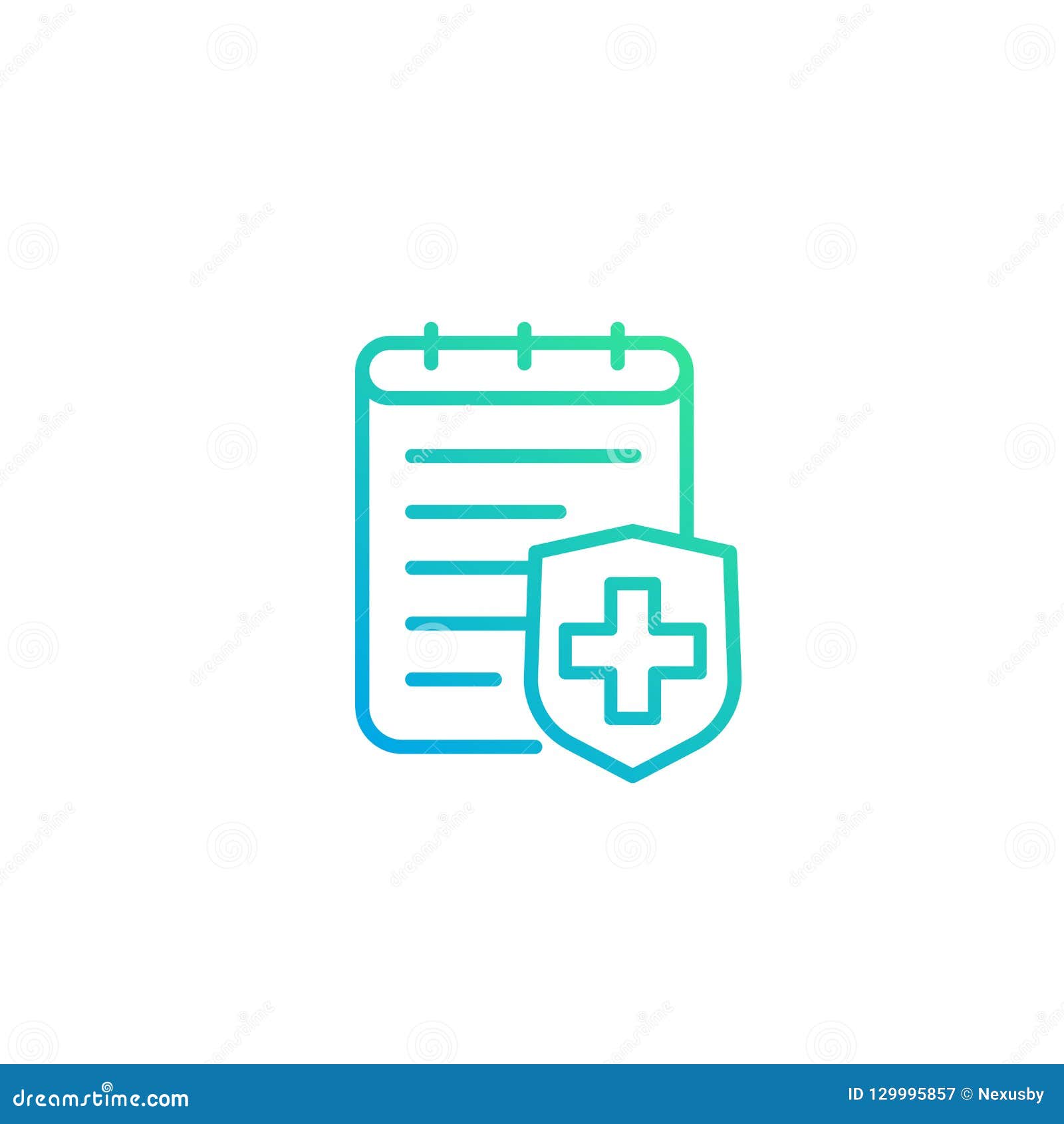 Health insurance line icon stock vector. Illustration of medicine ...