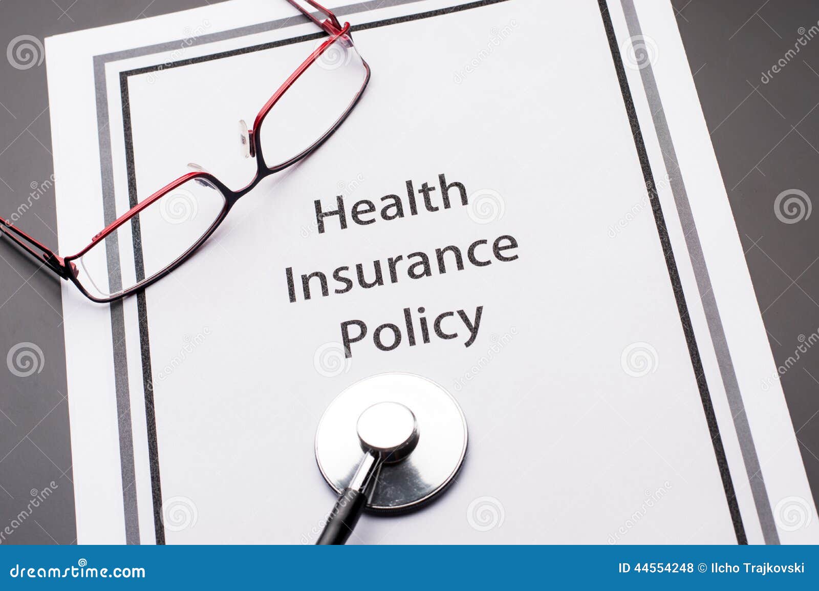Health Insurance Policy stock photo. Image of business - 44554248