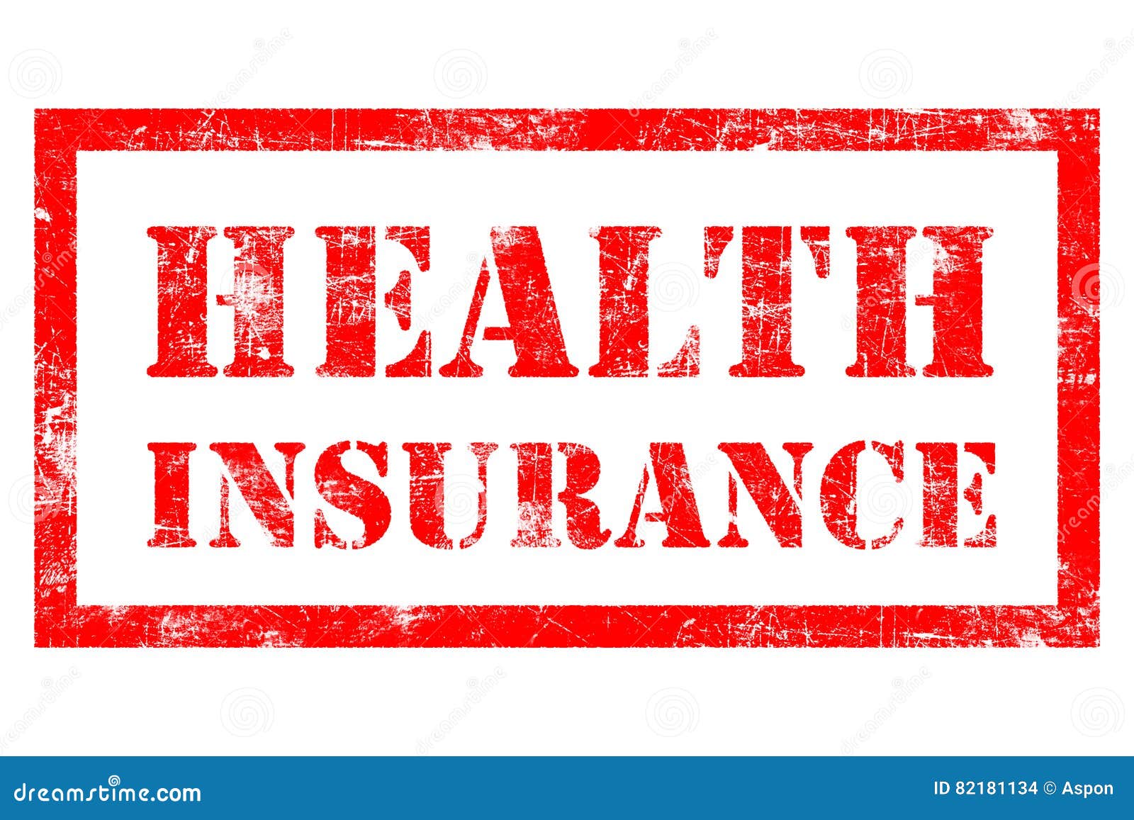 Health Insurance Rubber Stamp Stock Illustration - Illustration of ...