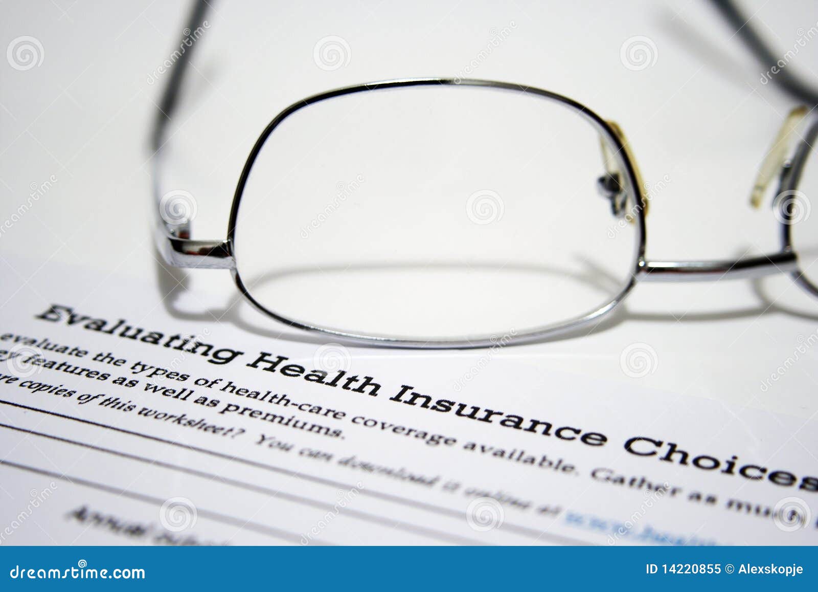 Health insurance statement stock image. Image of insurance - 14220855