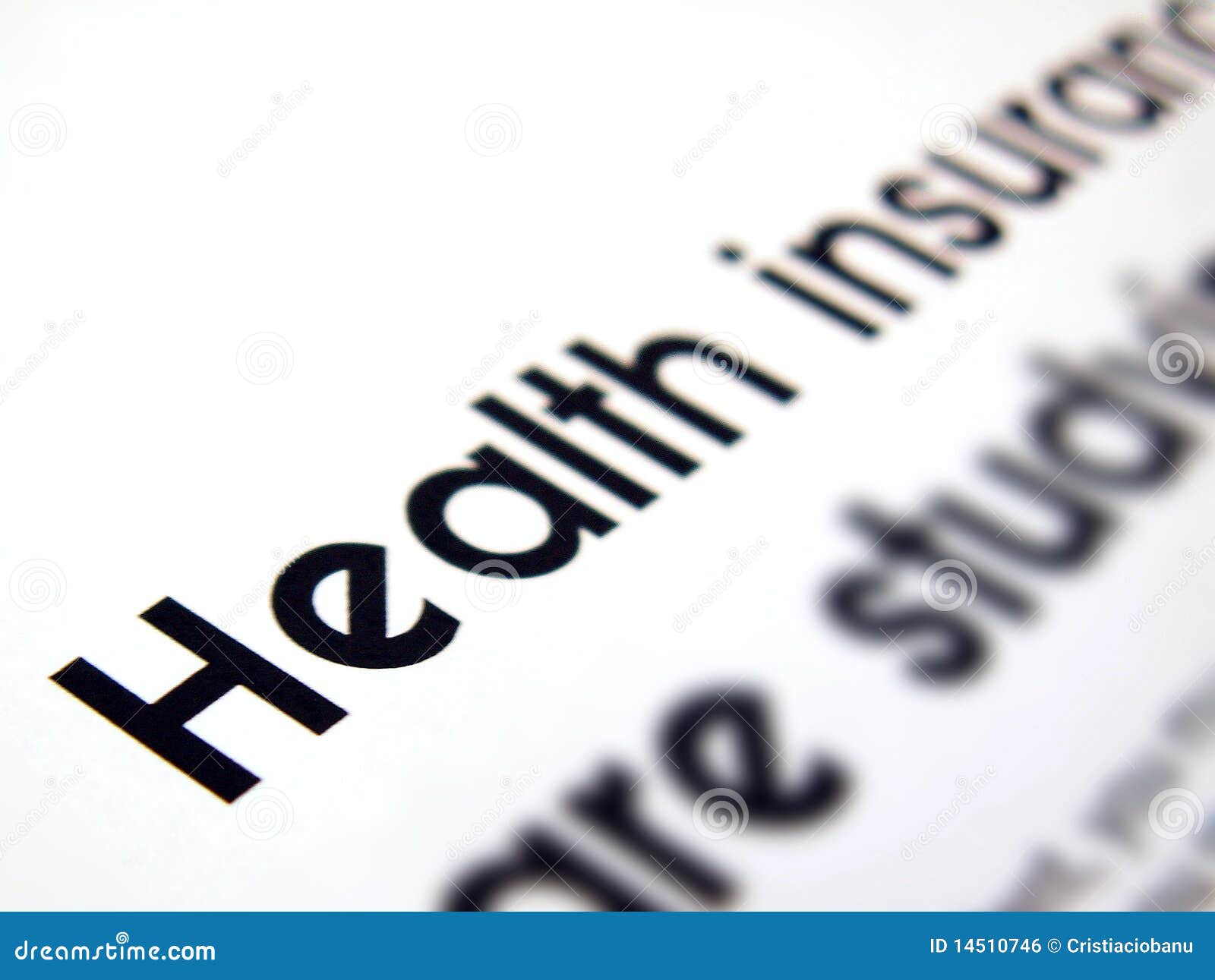 Health insurance text stock photo. Image of conceptual - 14510746
