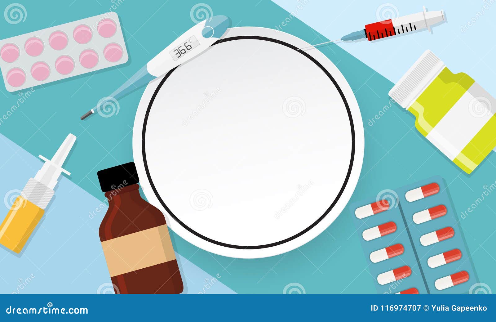 Health Medical Background with Frame. Vector Illustration Stock Vector ...