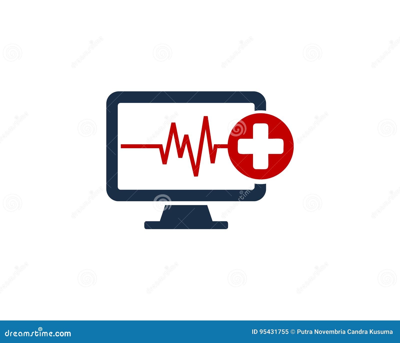 Health Medical Computer Icon Logo Design Element Stock Vector ...