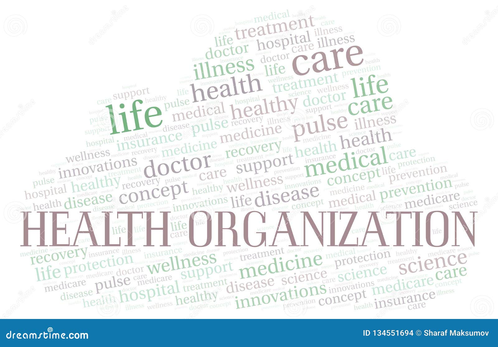 Health Organization Word Cloud Stock Illustration - Illustration of ...