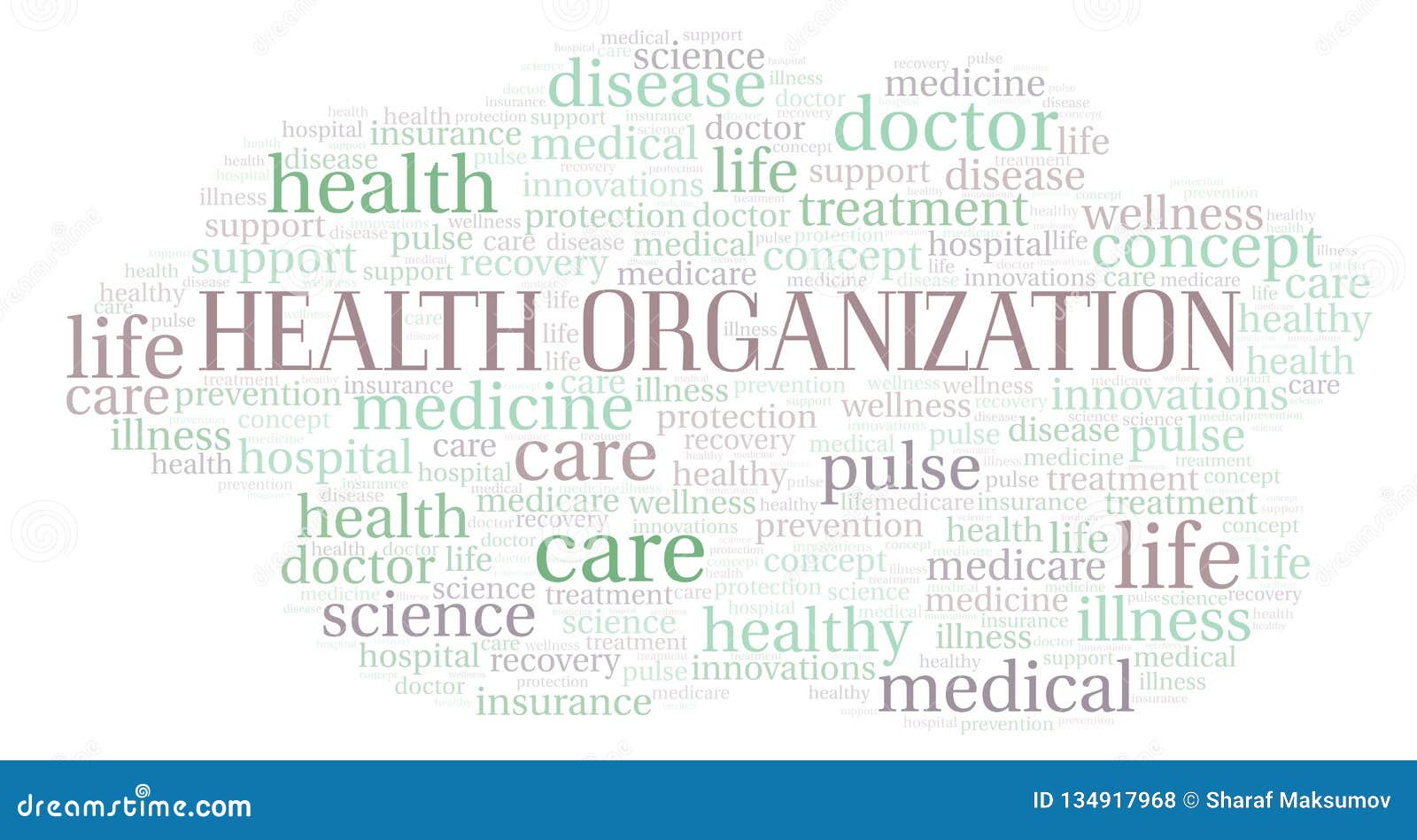 Health Organization Word Cloud Stock Illustration - Illustration of ...