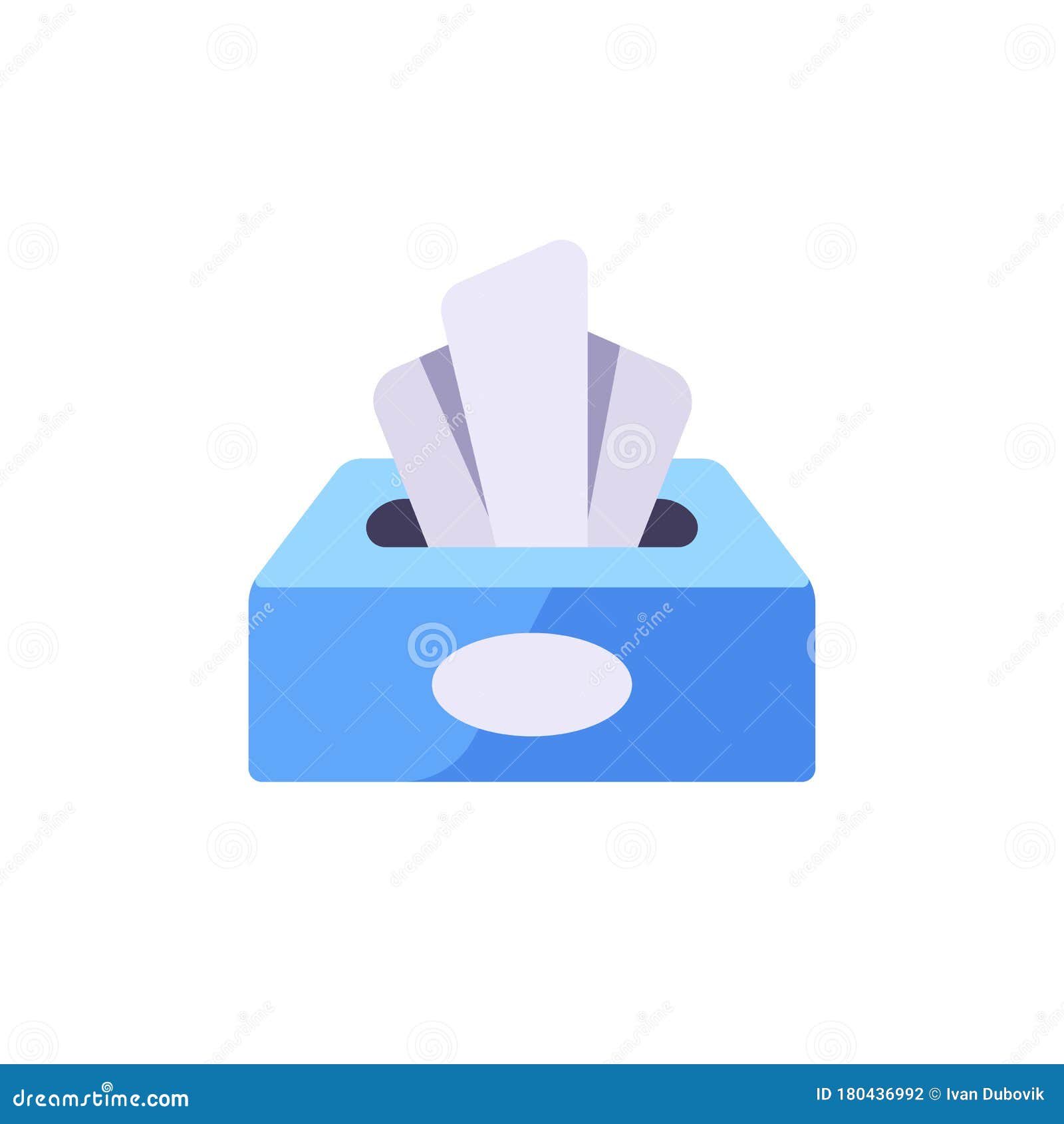 Paper Tissue Box Vector Illustration. Hygiene Flat Icon Stock Vector ...