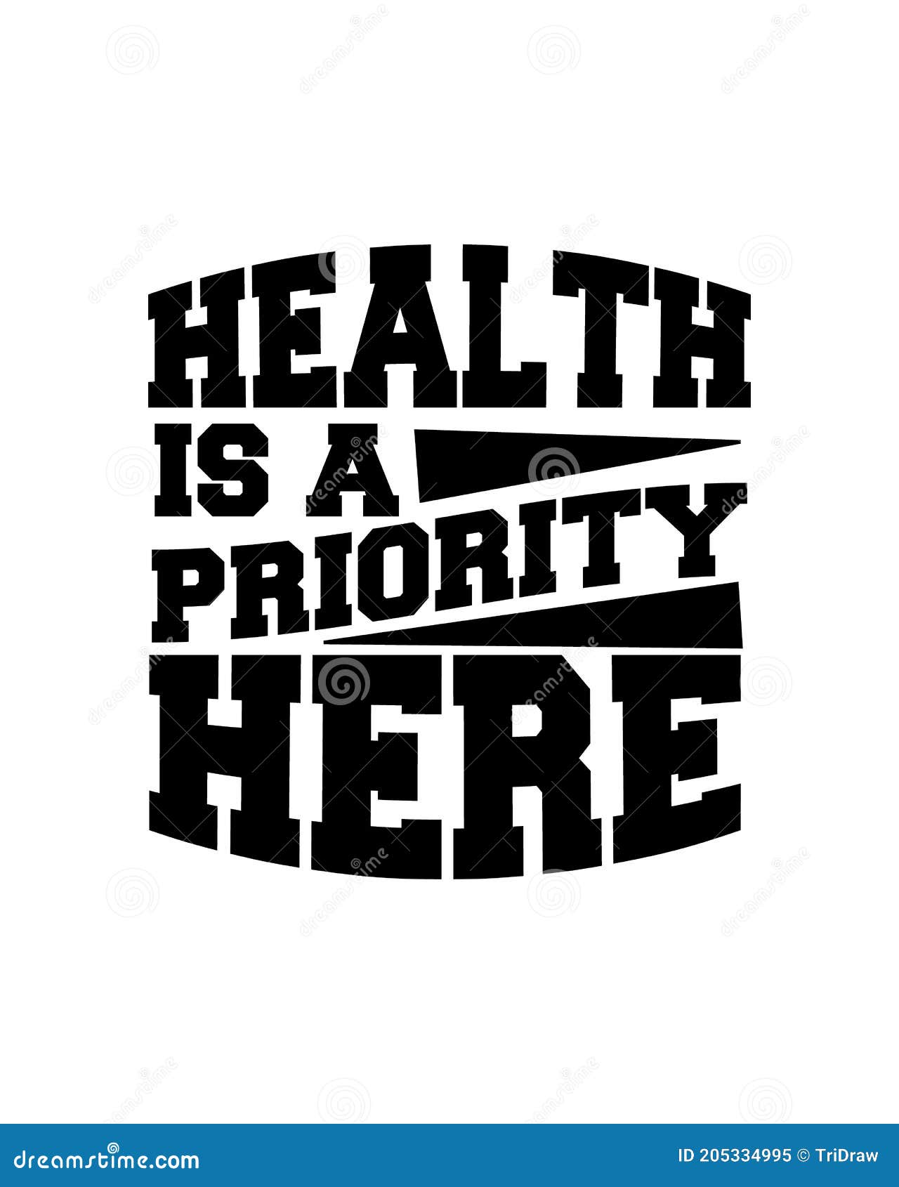 Health is a Priority Here. Hand Drawn Typography Poster Design Stock ...
