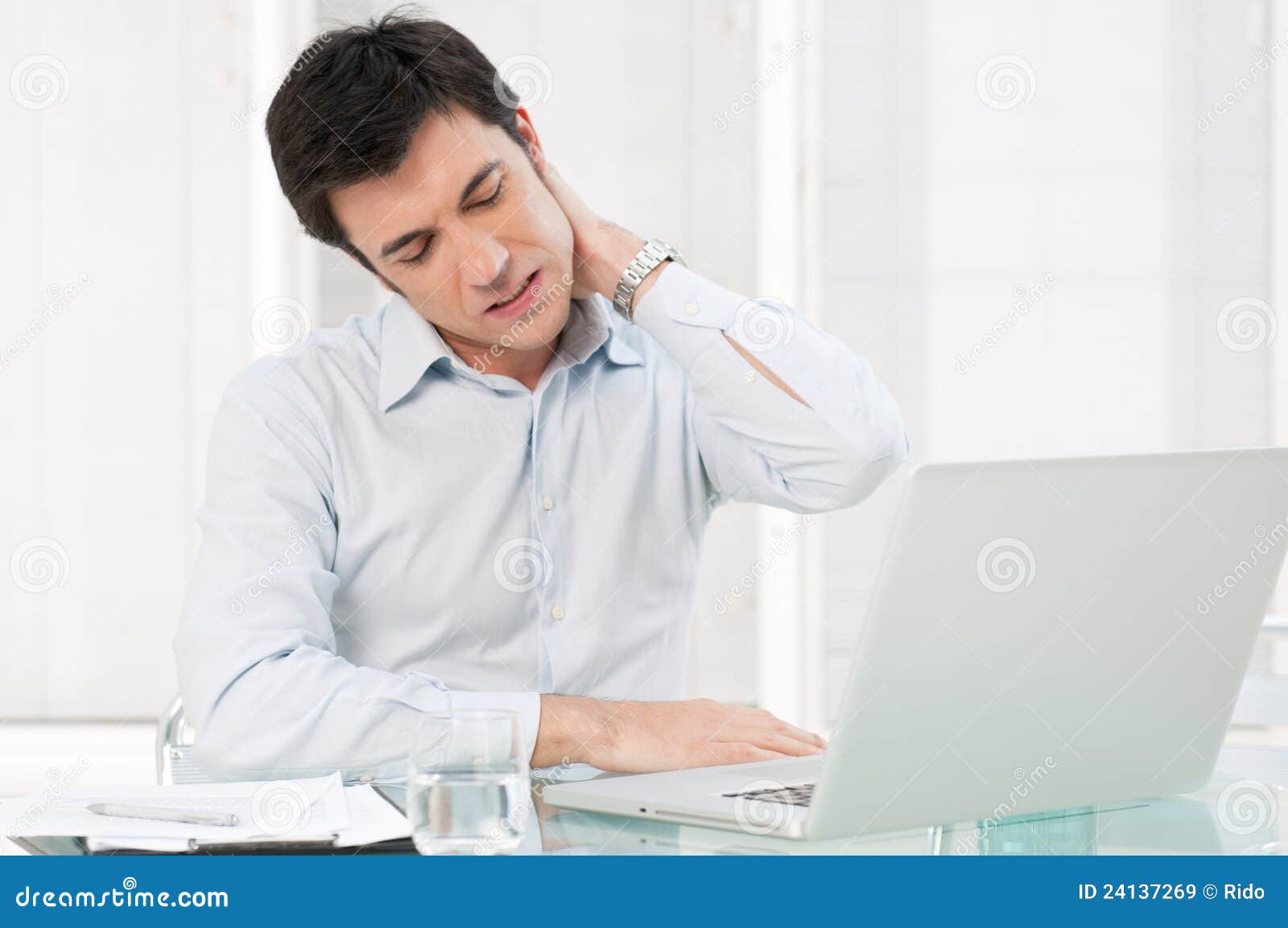 Health Problem at Office Work Stock Image - Image of injury, male: 24137269