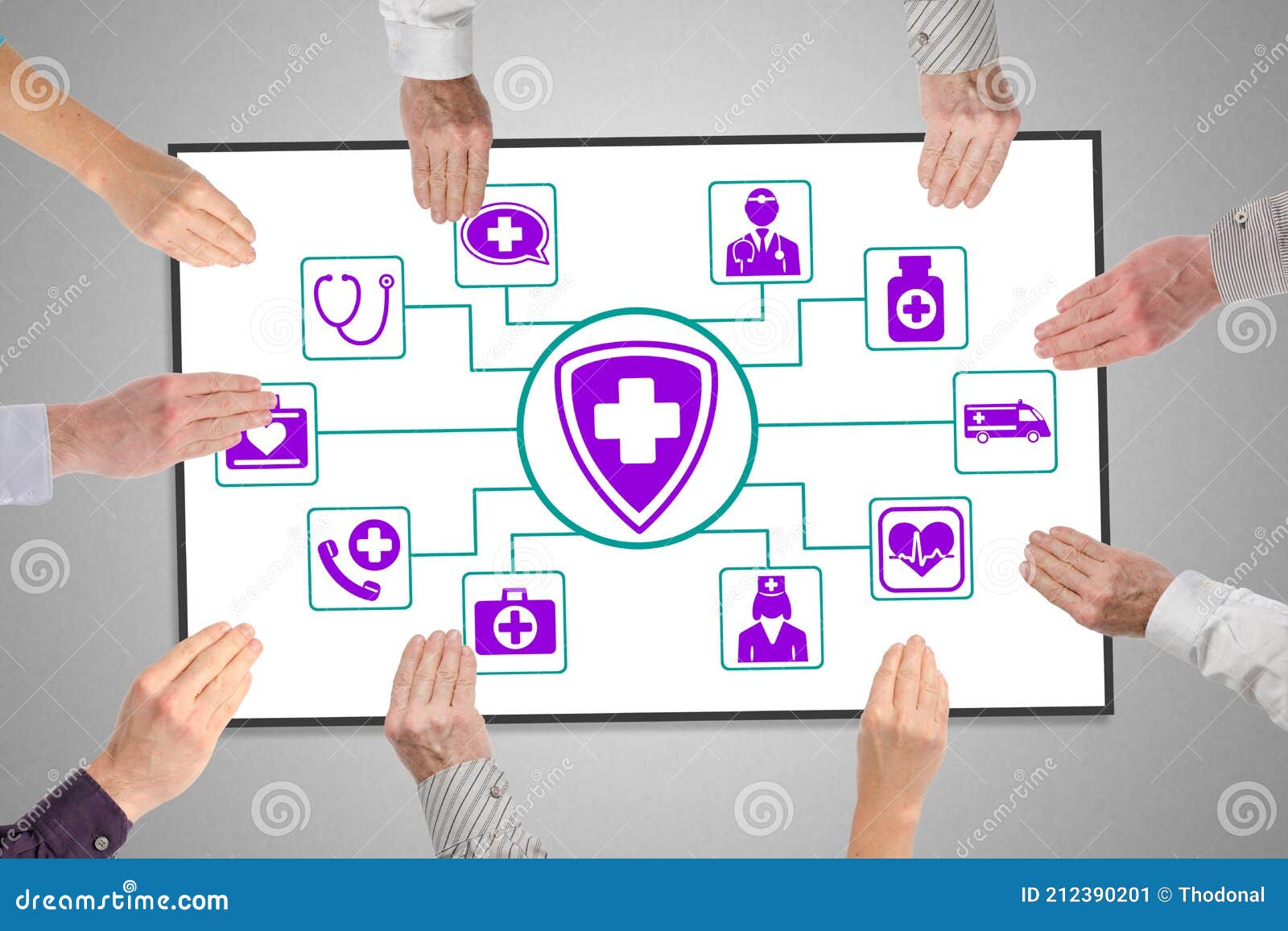 Health Protection Concept on a Whiteboard Stock Illustration ...