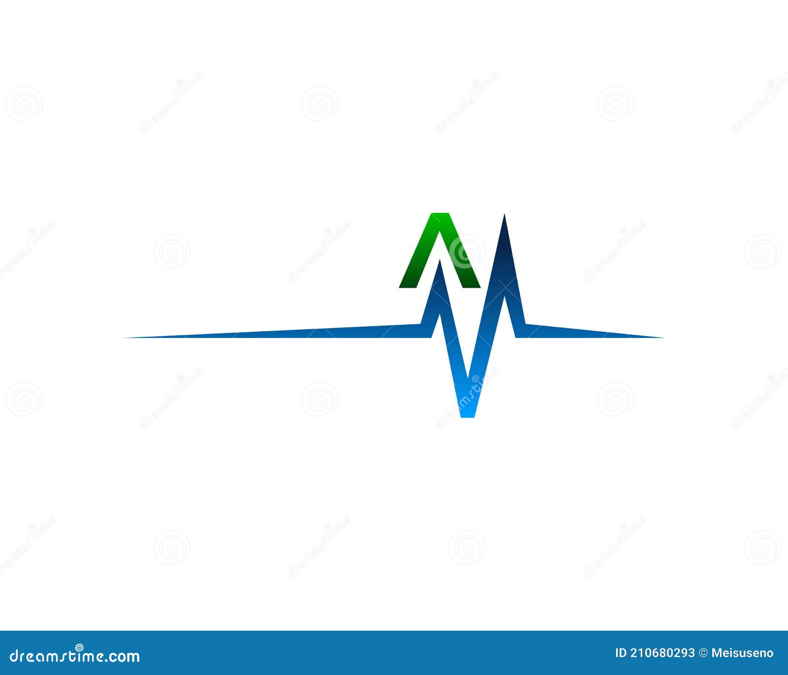 A Health Pulse Letter Logo Template Design Vector Stock Vector ...