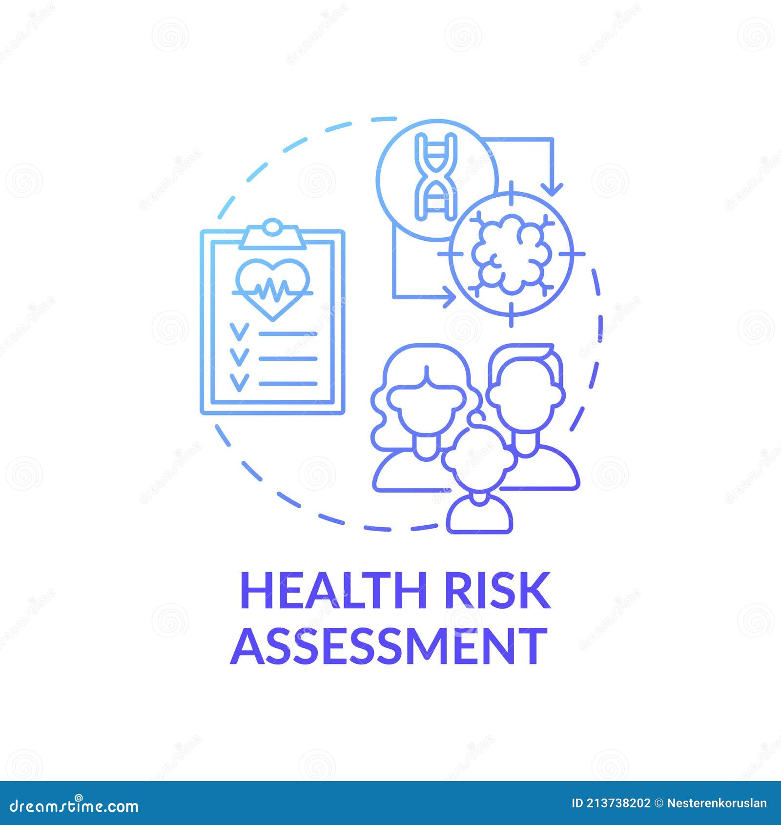 Health Risk Assessment Blue Gradient Concept Icon Stock Vector ... Health Risk Assessment Blue Gradient Concept Icon Stock Vector ...
