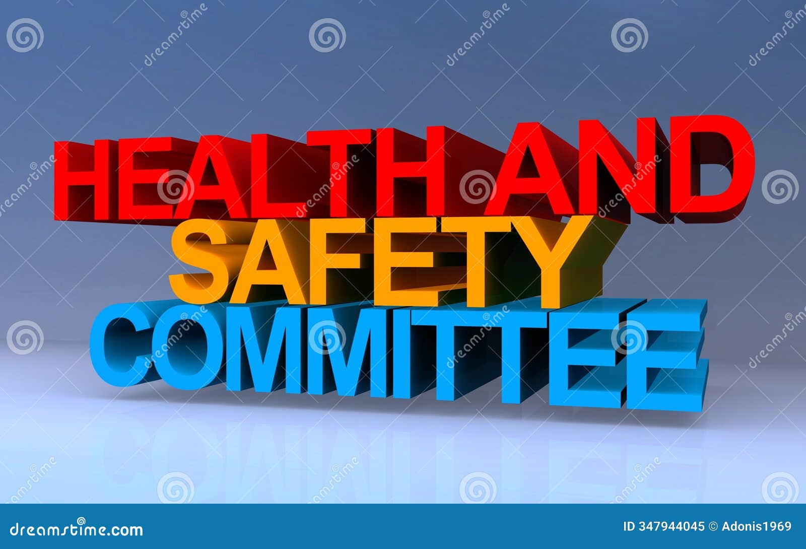 Health and Safety Committee on Blue Stock Illustration - Illustration ...