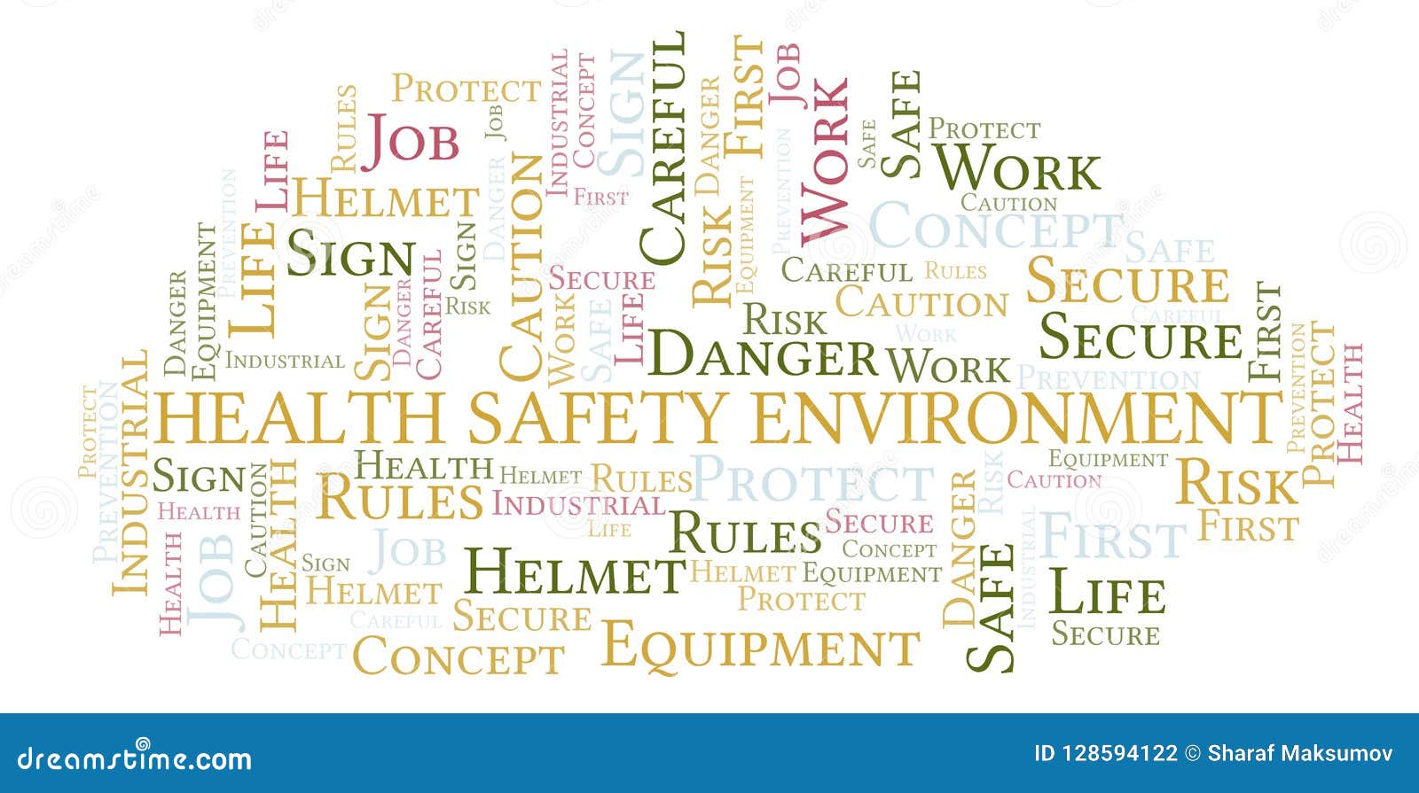 Health Safety Environment Word Cloud. Stock Illustration - Illustration ...